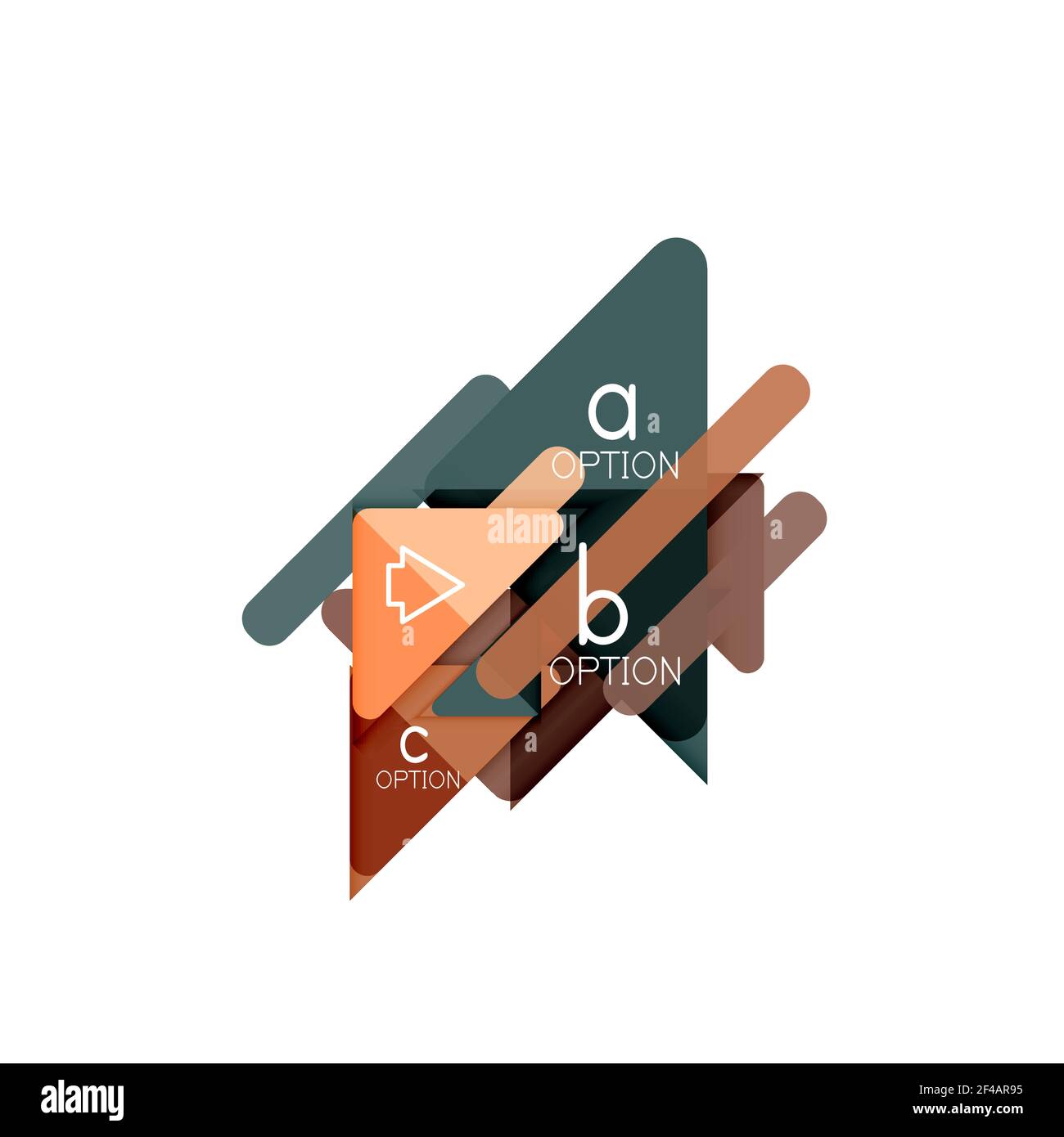 Triangle data visualization design, option infographic layout. Triangle ...