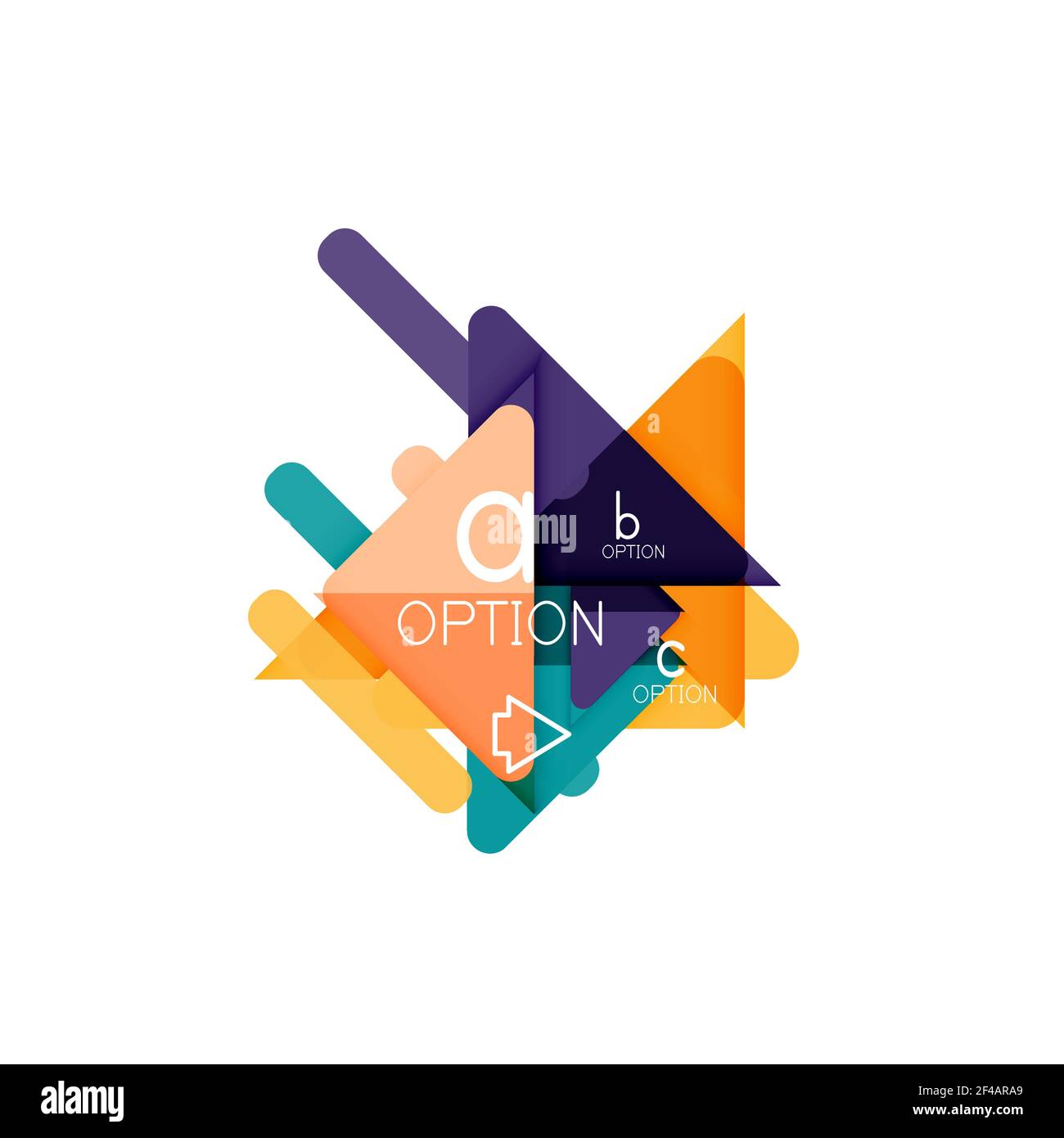 Triangle data visualization design, option infographic layout. Triangle ...