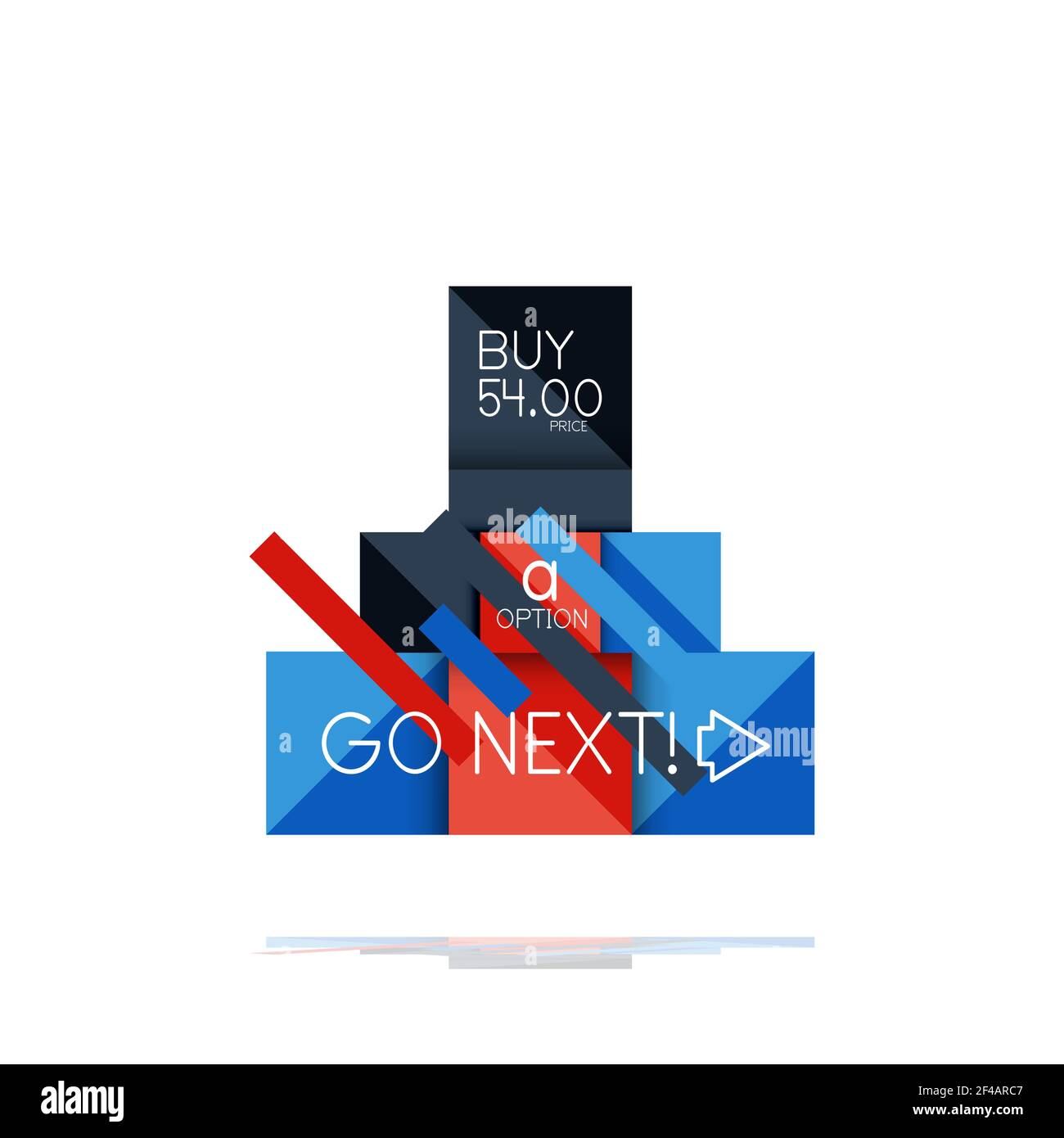 Square option infographic banner. Data and information visualization ...