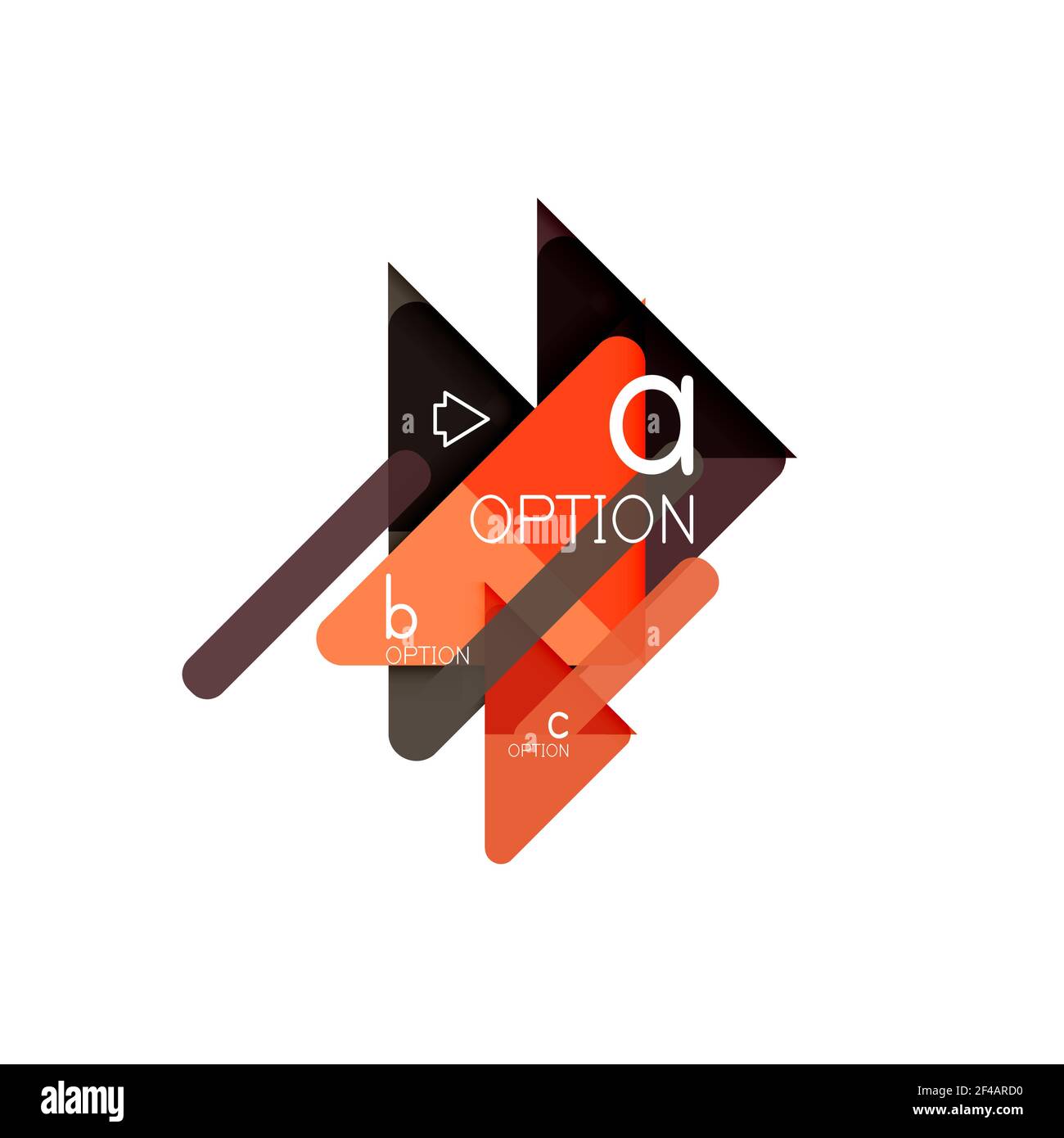 Triangle data visualization design, option infographic layout. Triangle ...