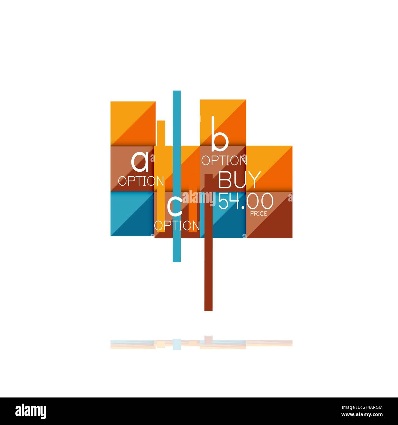 Square option infographic banner. Data and information visualization ...
