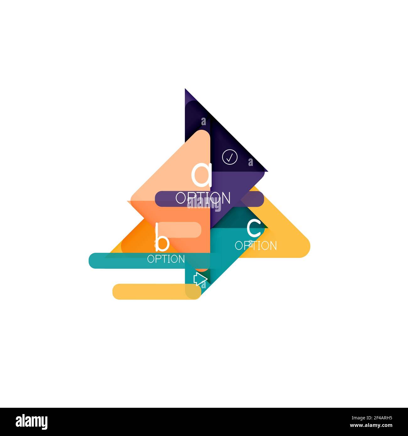 Triangle data visualization design, option infographic layout. Triangle ...