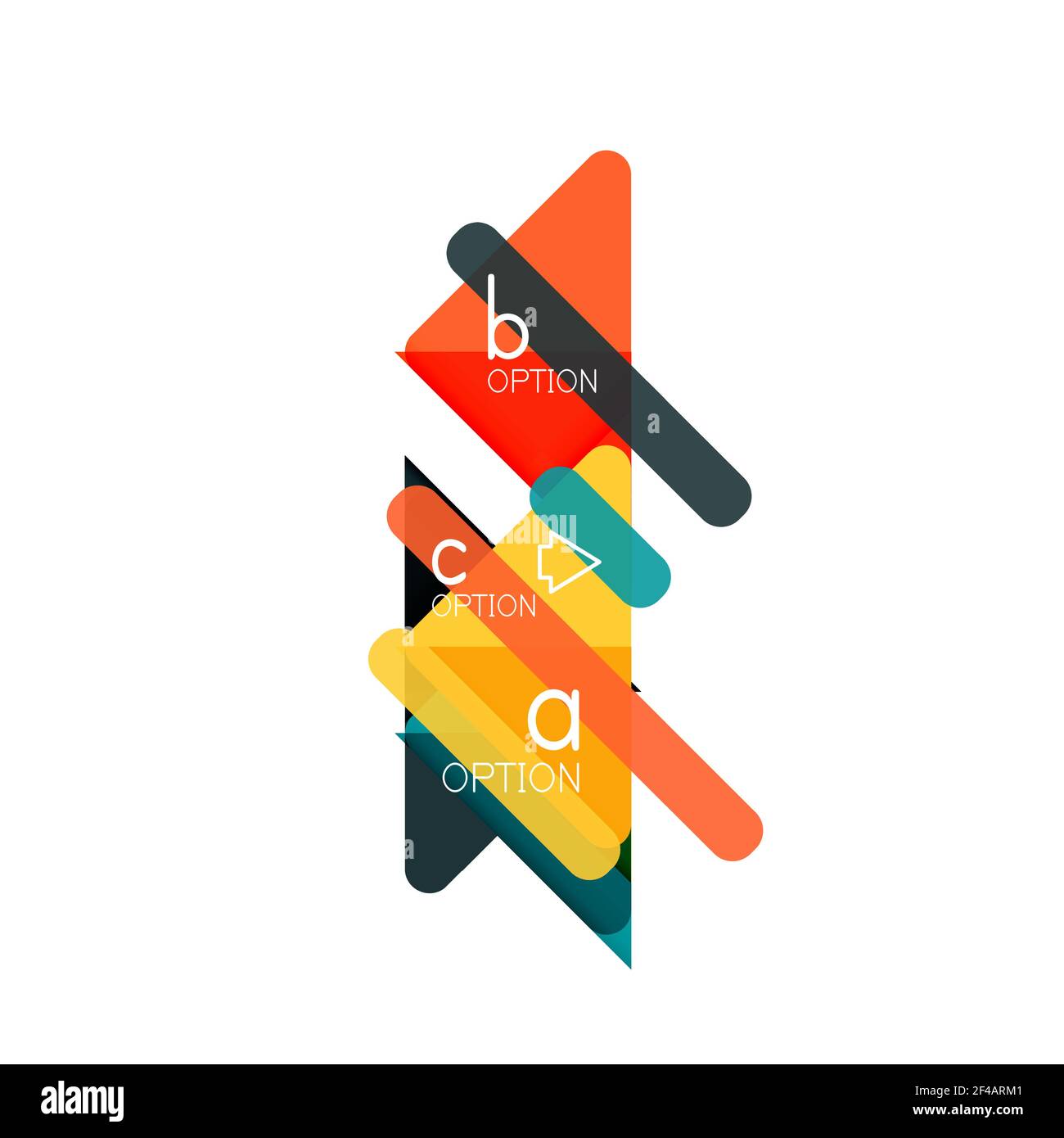 Triangle data visualization design, option infographic layout. Triangle ...