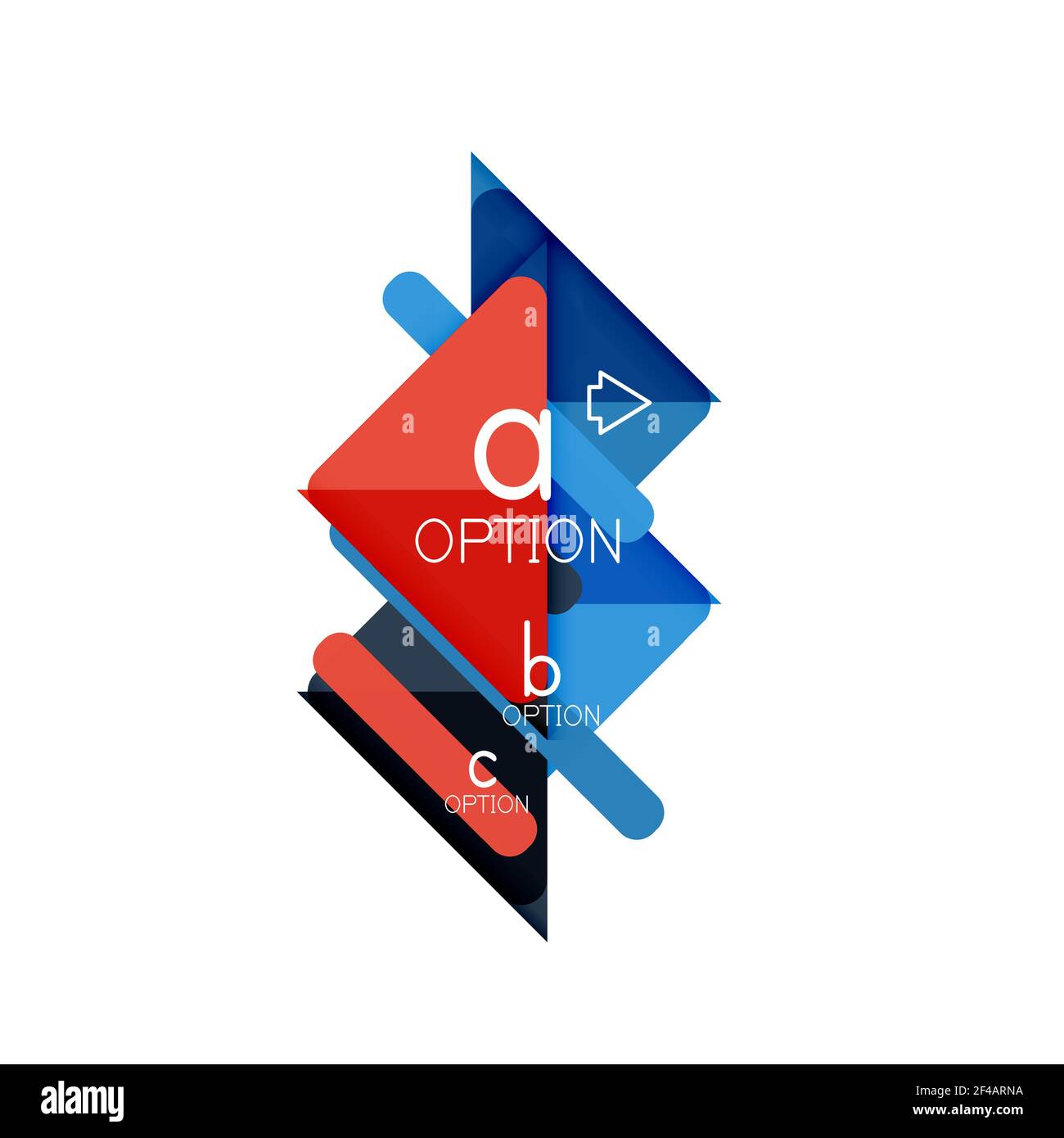 Triangle data visualization design, option infographic layout. Triangle ...