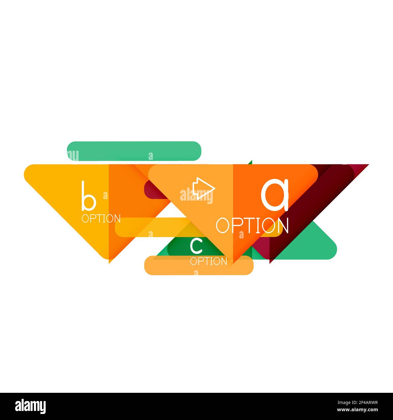 Triangle data visualization design, option infographic layout. Triangle ...