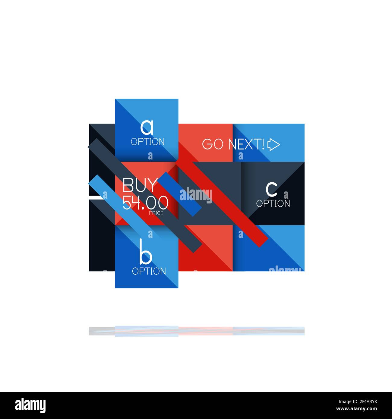 Square option infographic banner. Data and information visualization ...