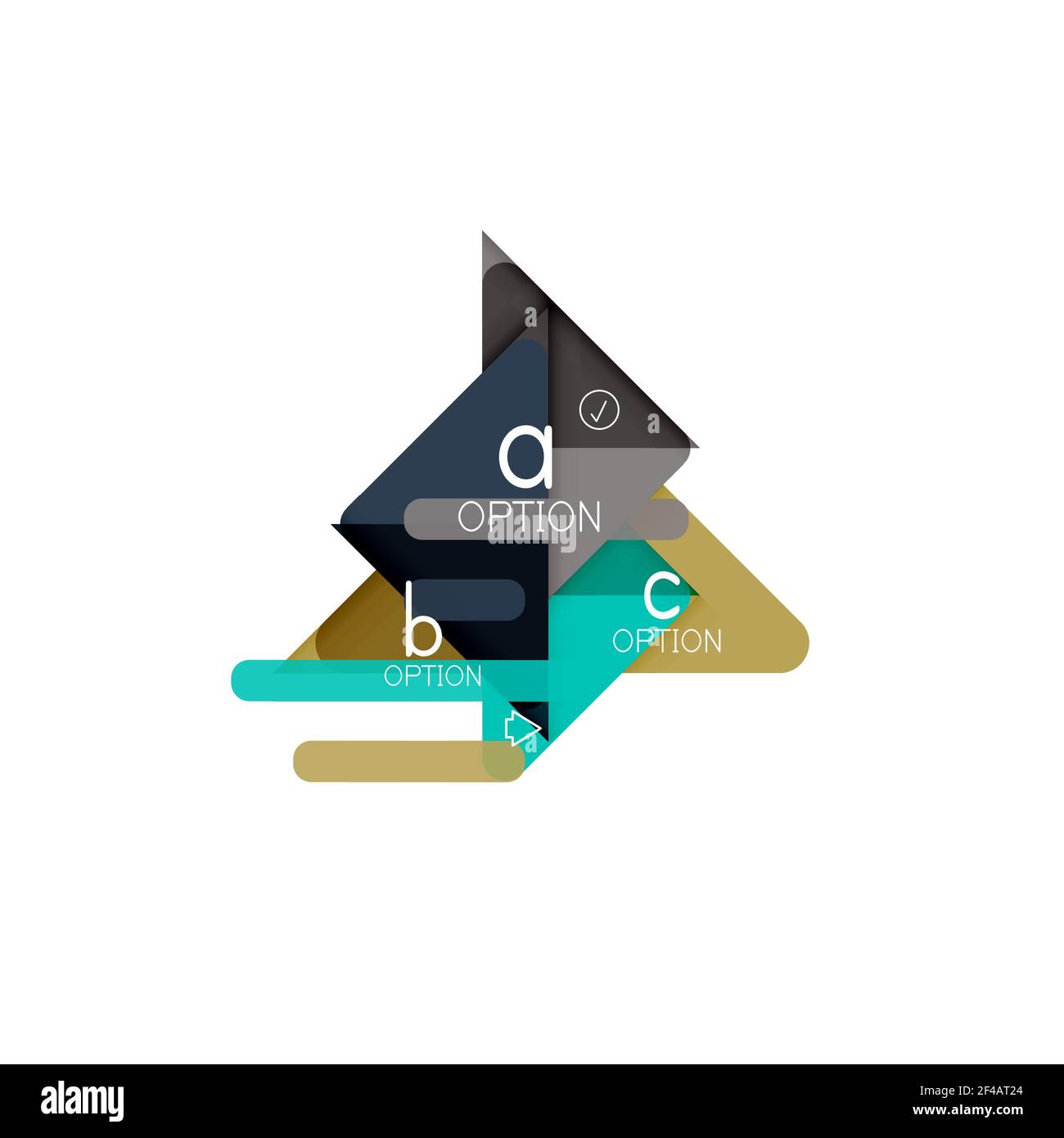 Triangle data visualization design, option infographic layout. Triangle ...