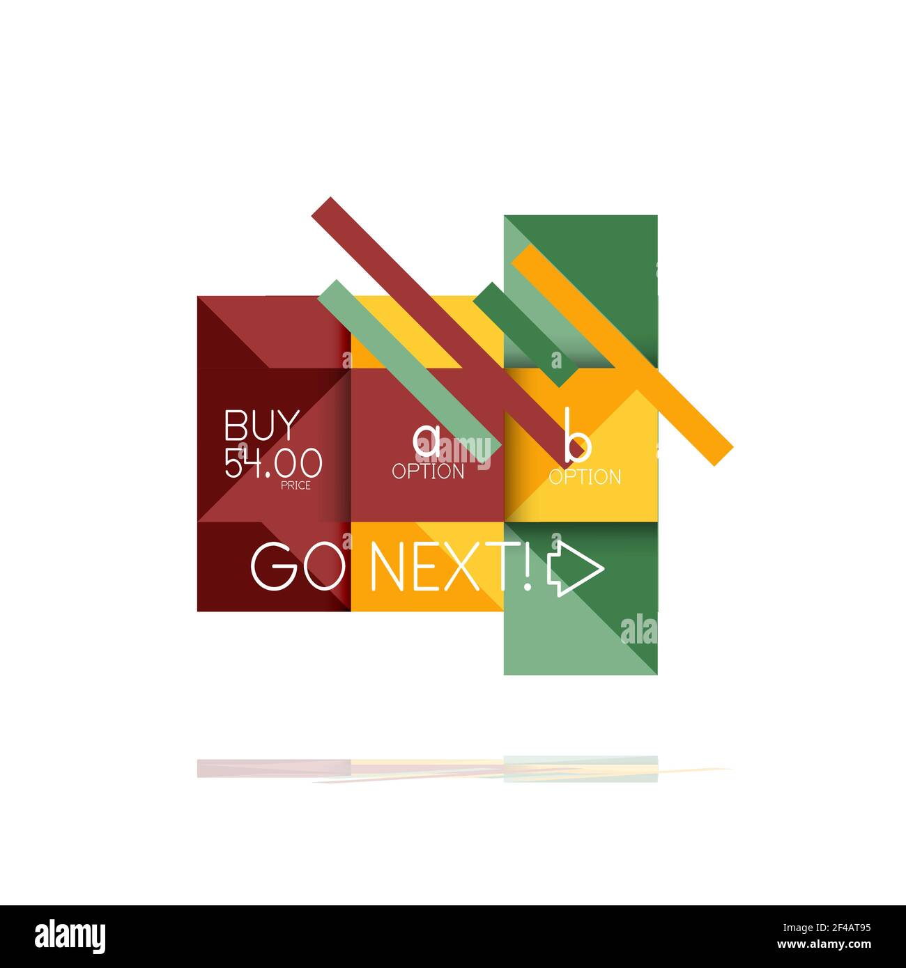 Square option infographic banner. Data and information visualization ...