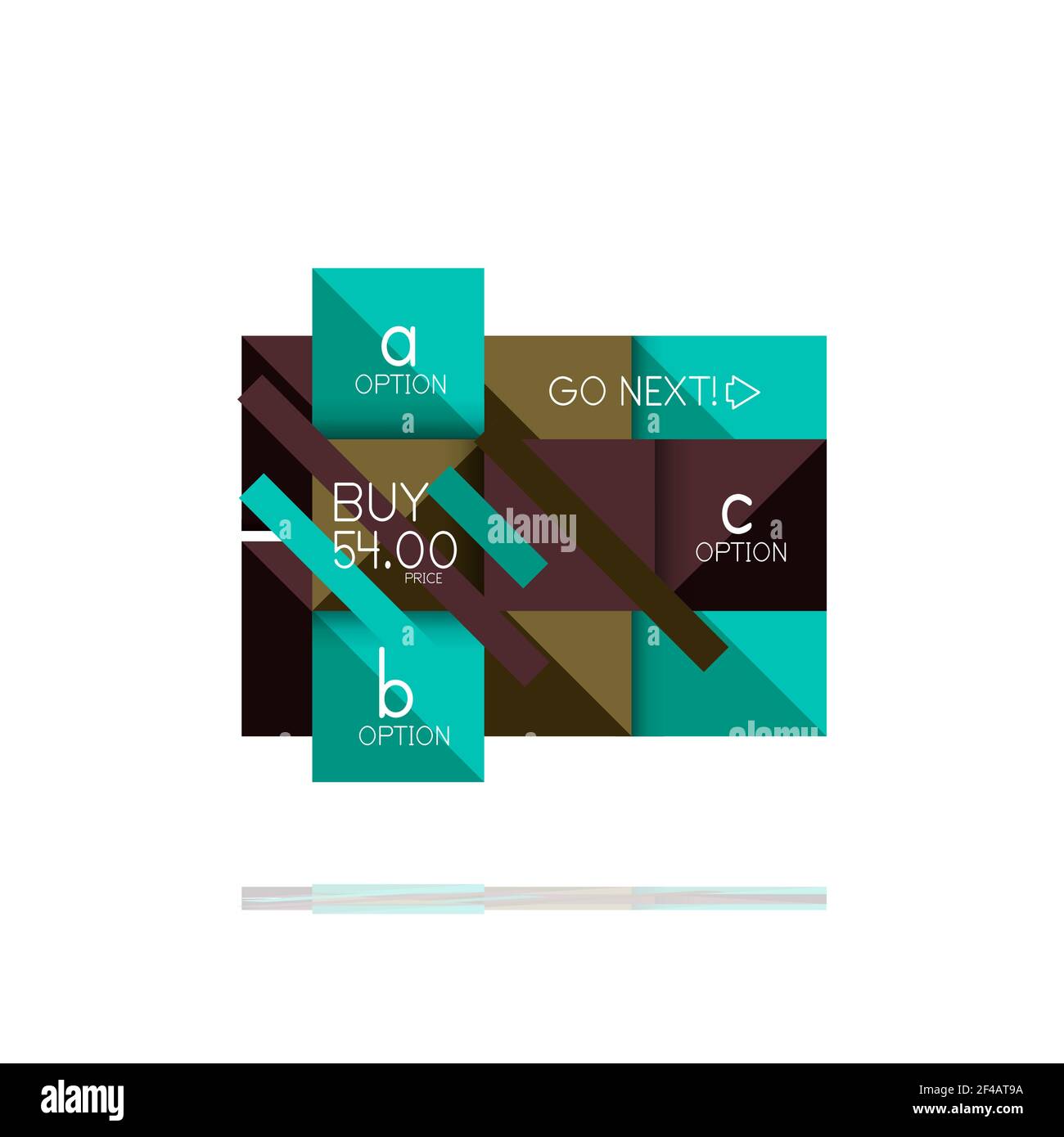 Square option infographic banner. Data and information visualization ...