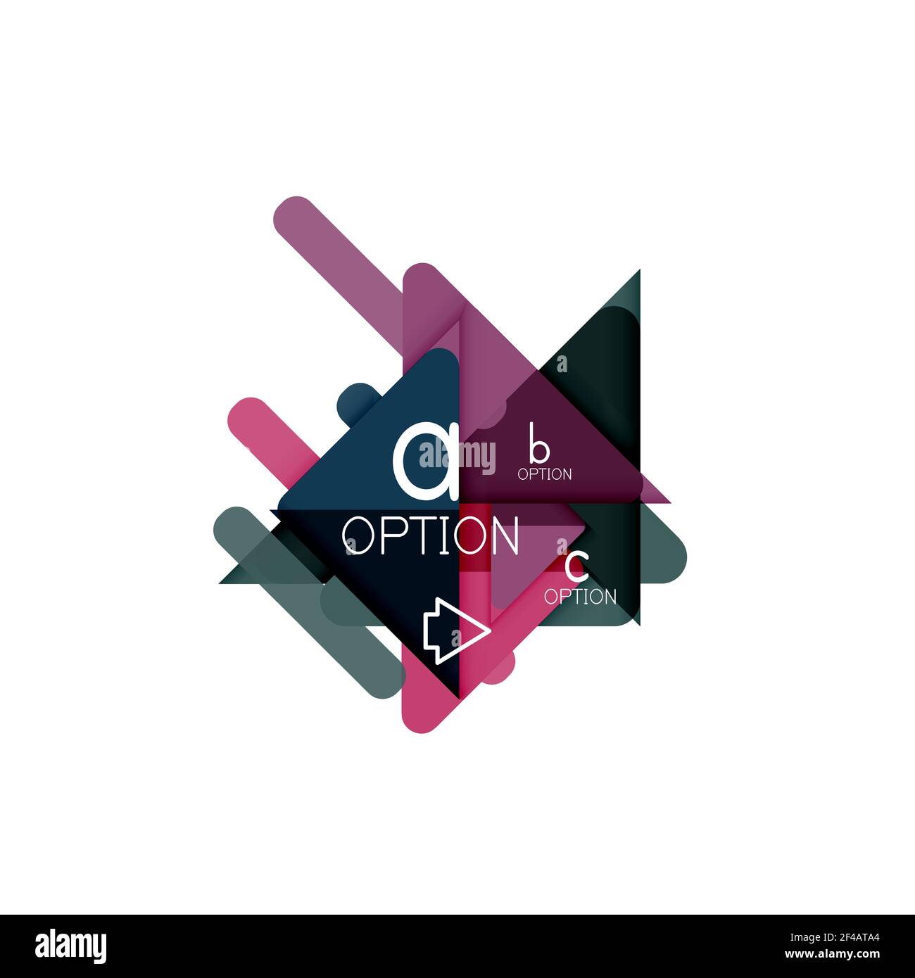 Triangle data visualization design, option infographic layout. Triangle ...