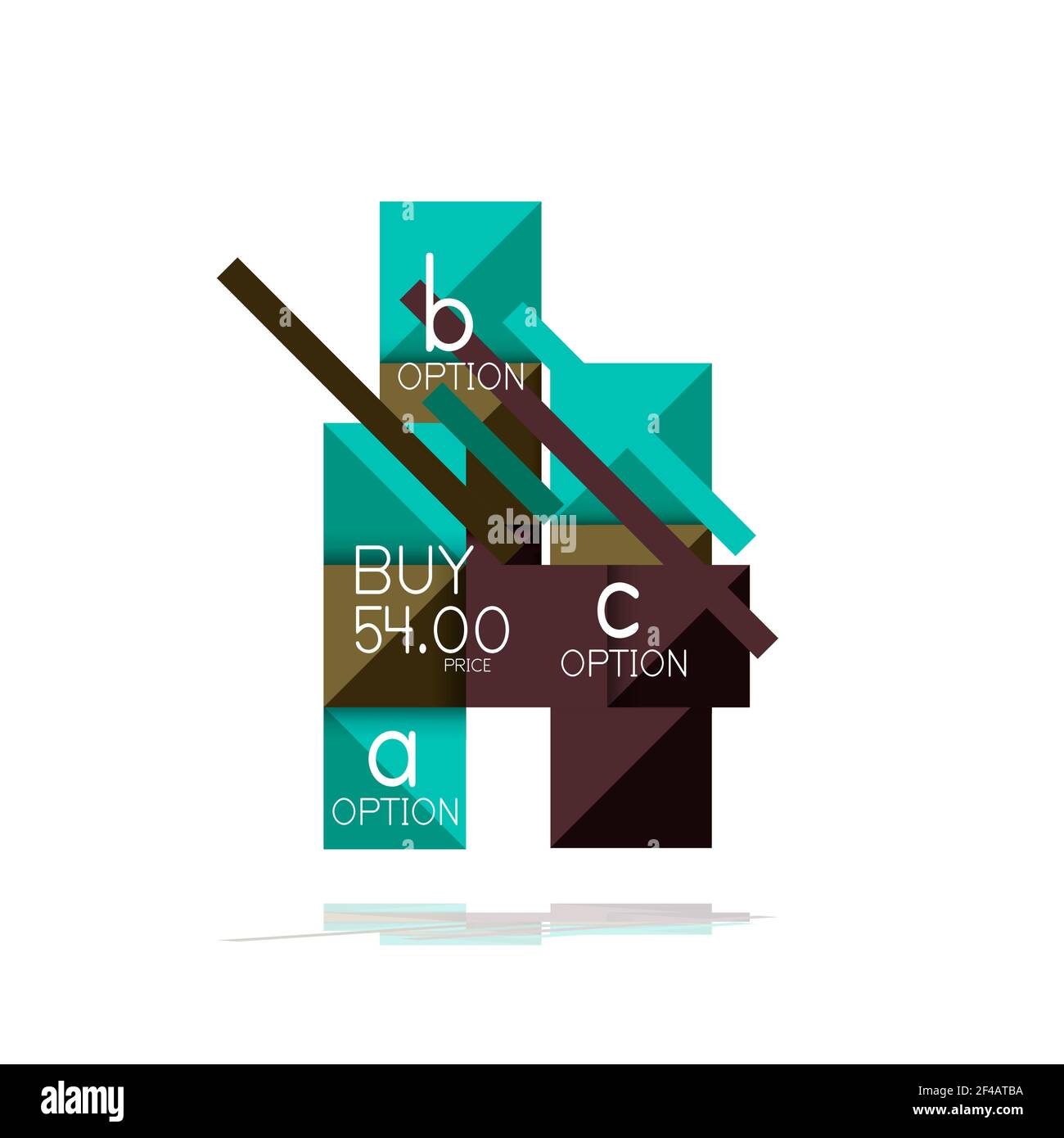 Square option infographic banner. Data and information visualization ...