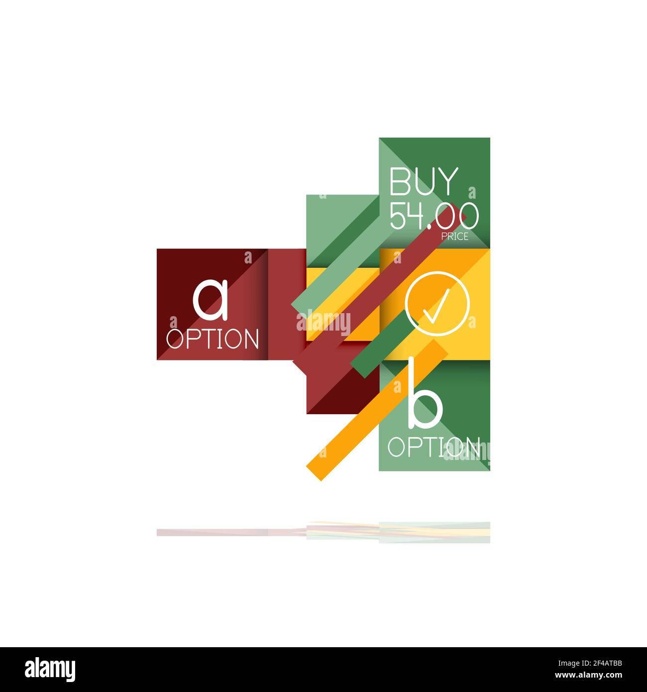 Square option infographic banner. Data and information visualization ...