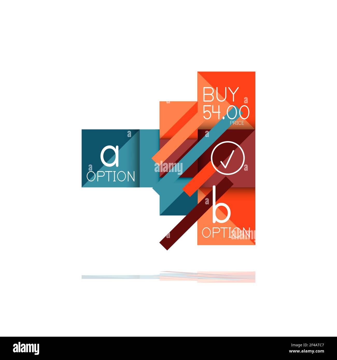 Square option infographic banner. Data and information visualization ...