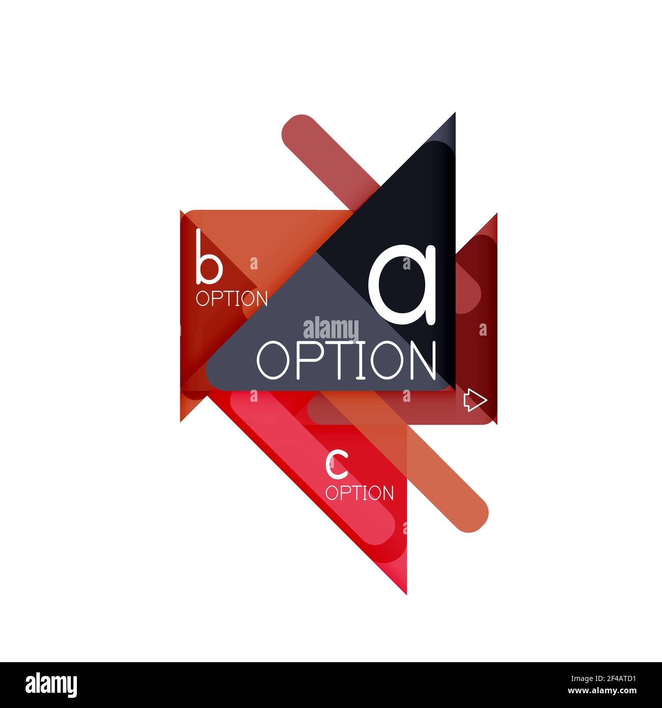 Triangle data visualization design, option infographic layout. Triangle ...