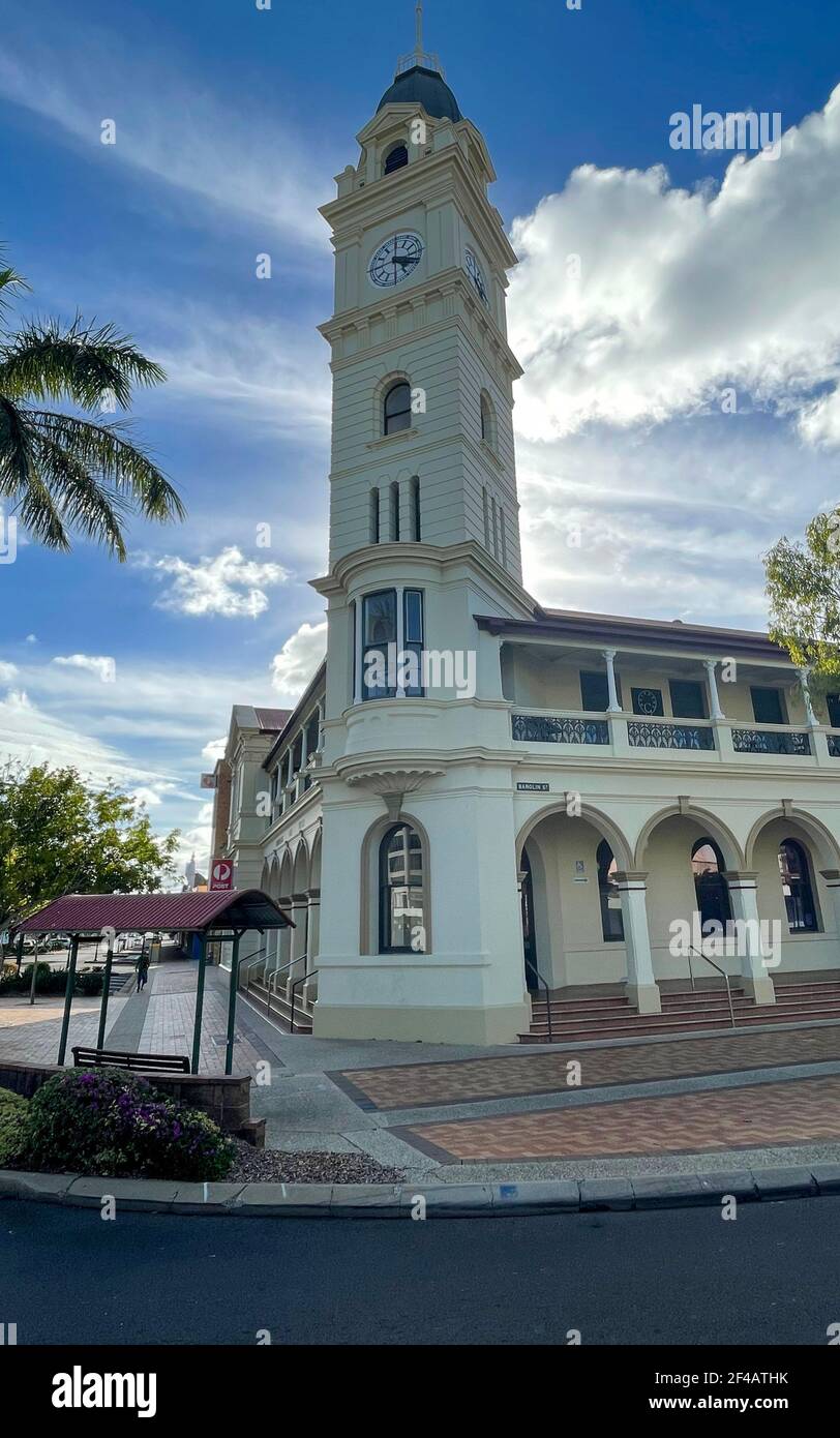 Facade of the Post Office Tower masonry building erected in 1891 in ...