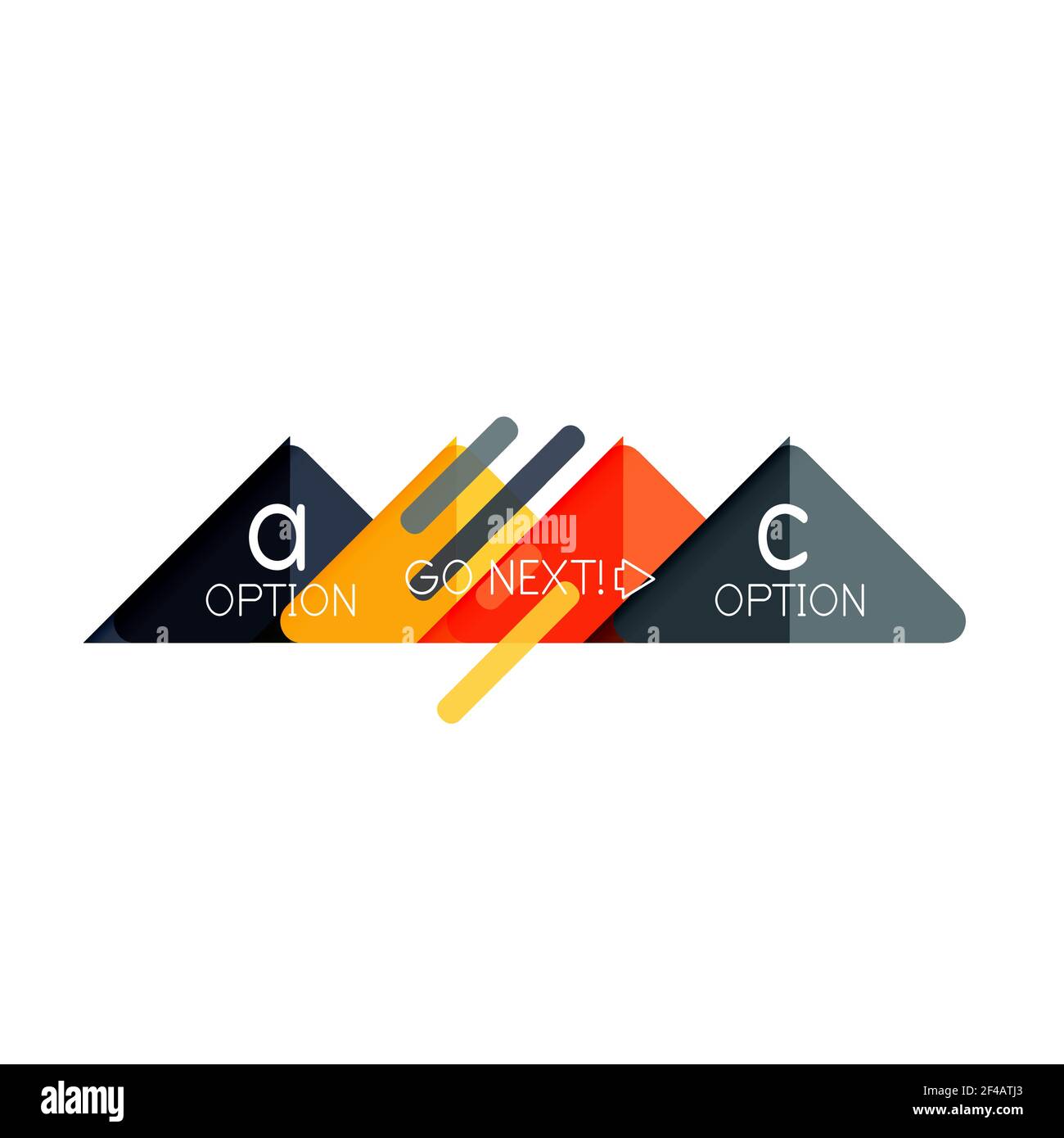 Triangle data visualization design, option infographic layout. Triangle ...