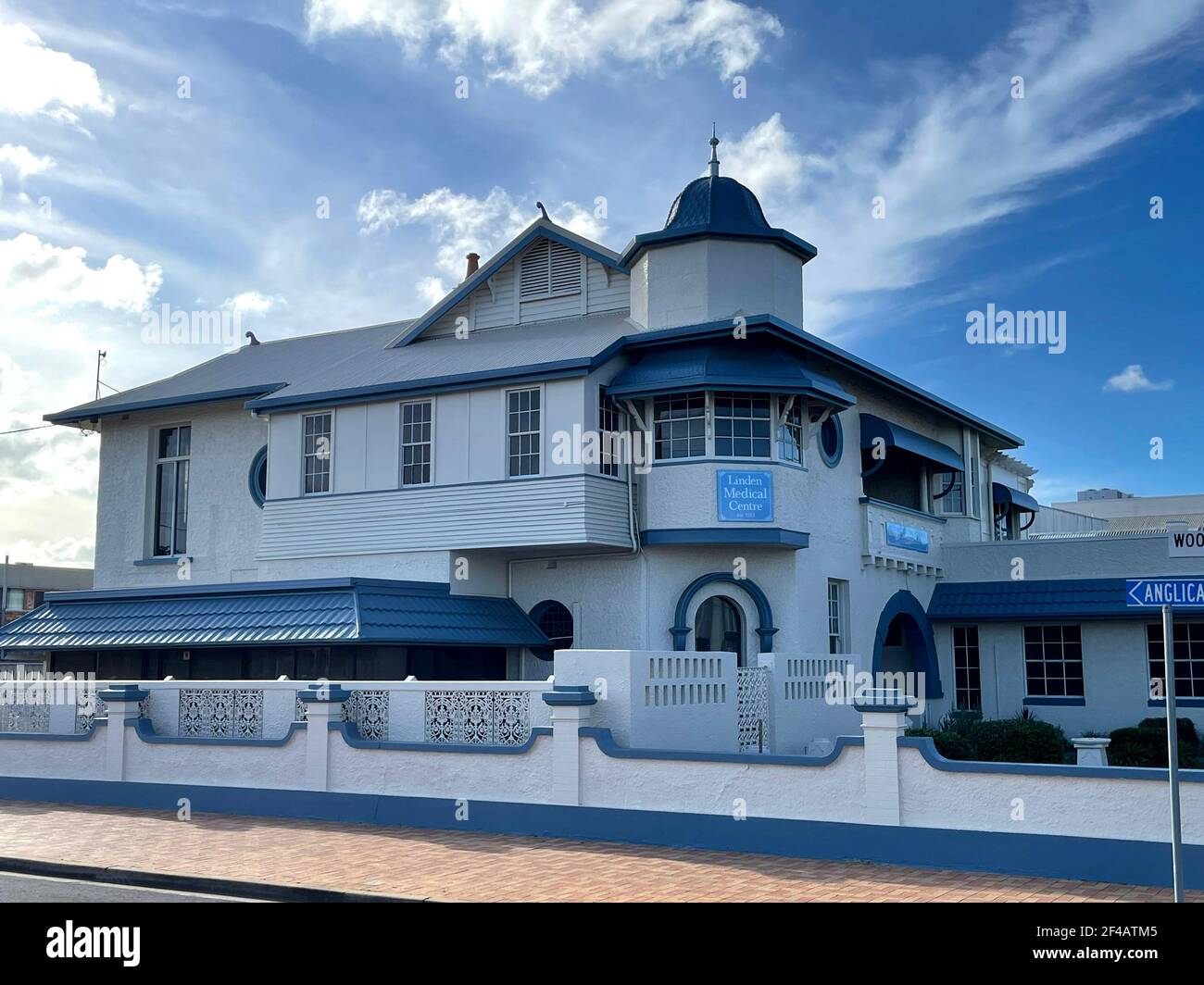 Facade of the Linden Medical Clinic, the oldest established general ...