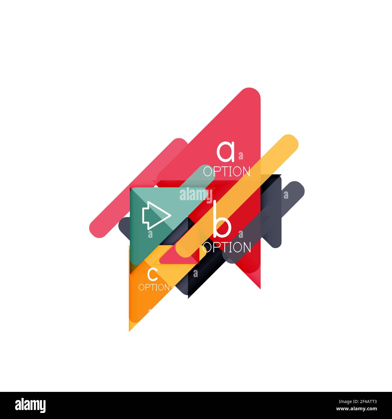 Triangle data visualization design, option infographic layout. Triangle ...