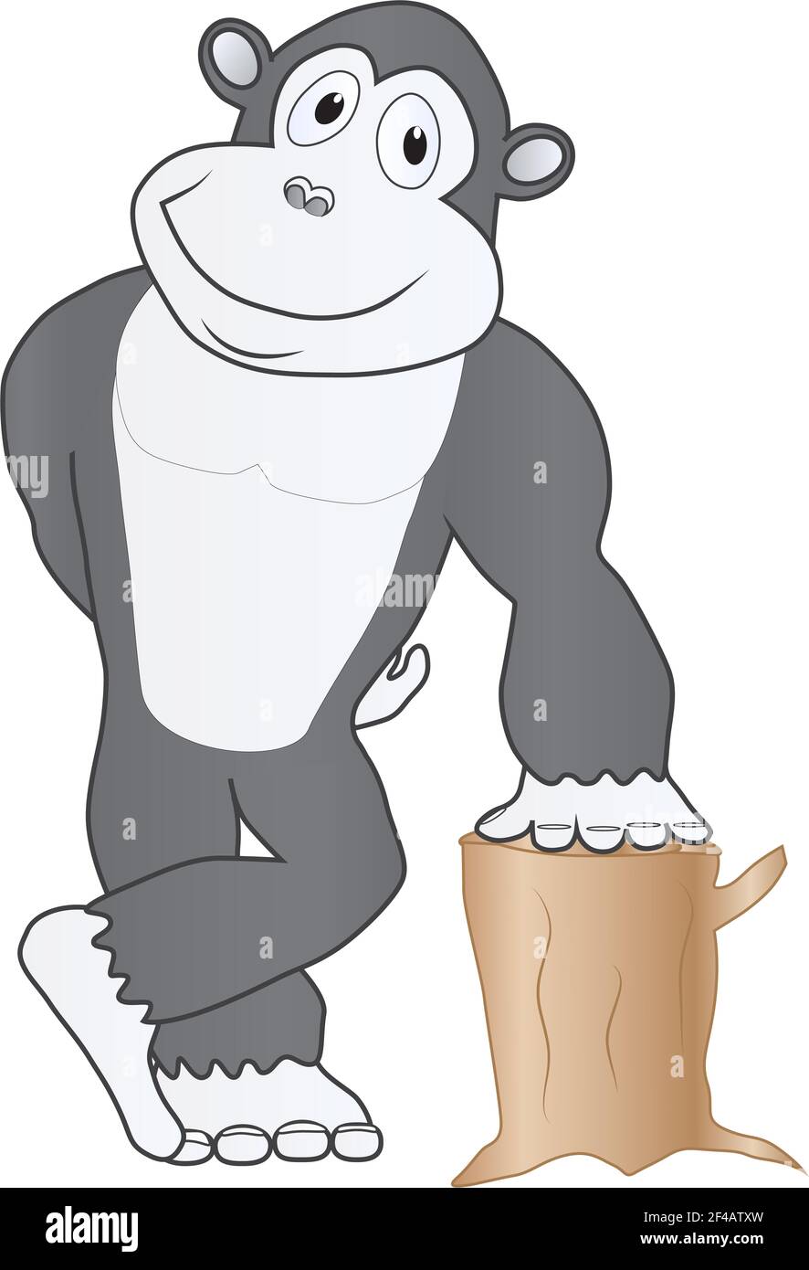Standing ape illustration hi-res stock photography and images - Alamy