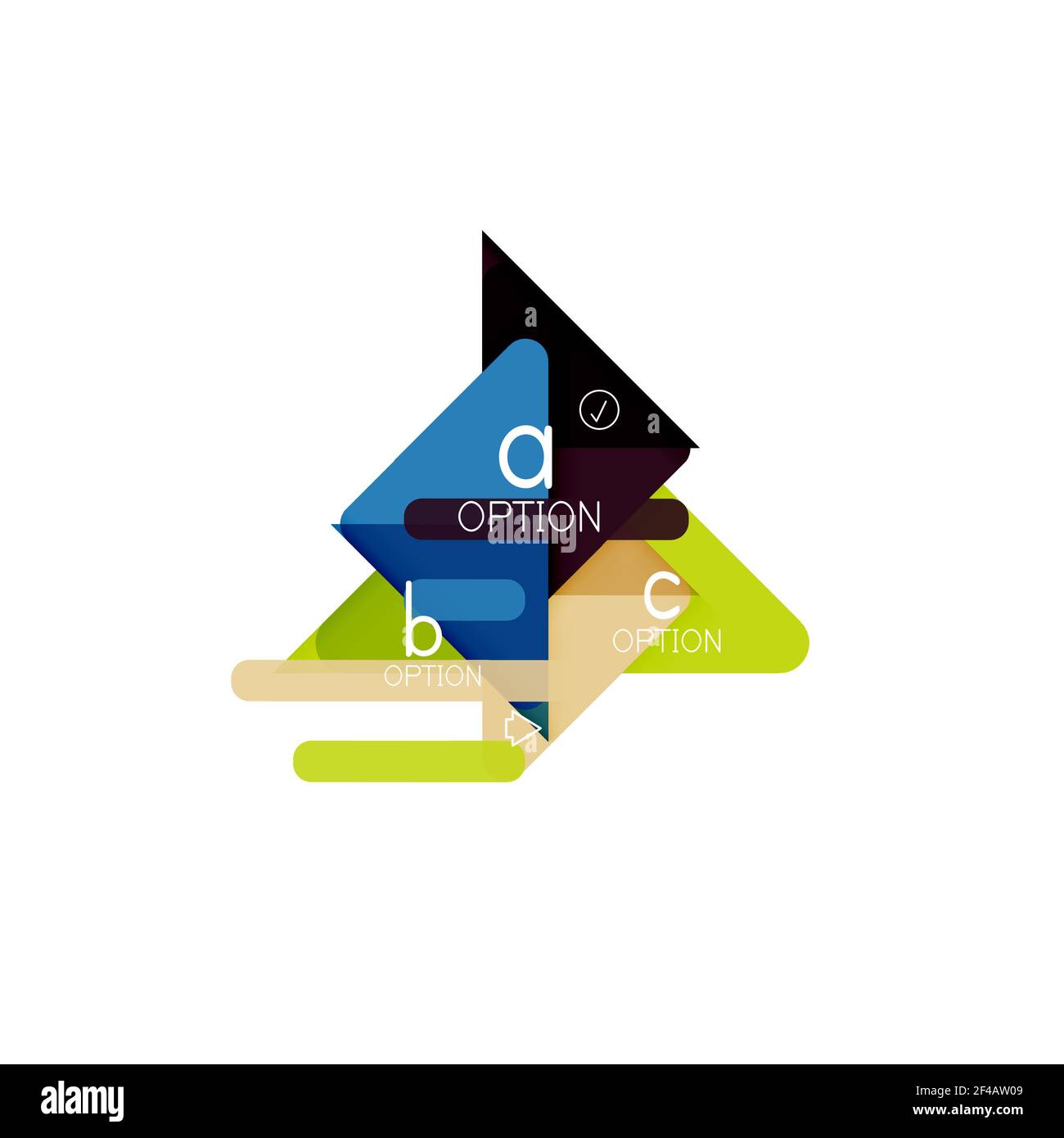 Triangle data visualization design, option infographic layout. Triangle ...