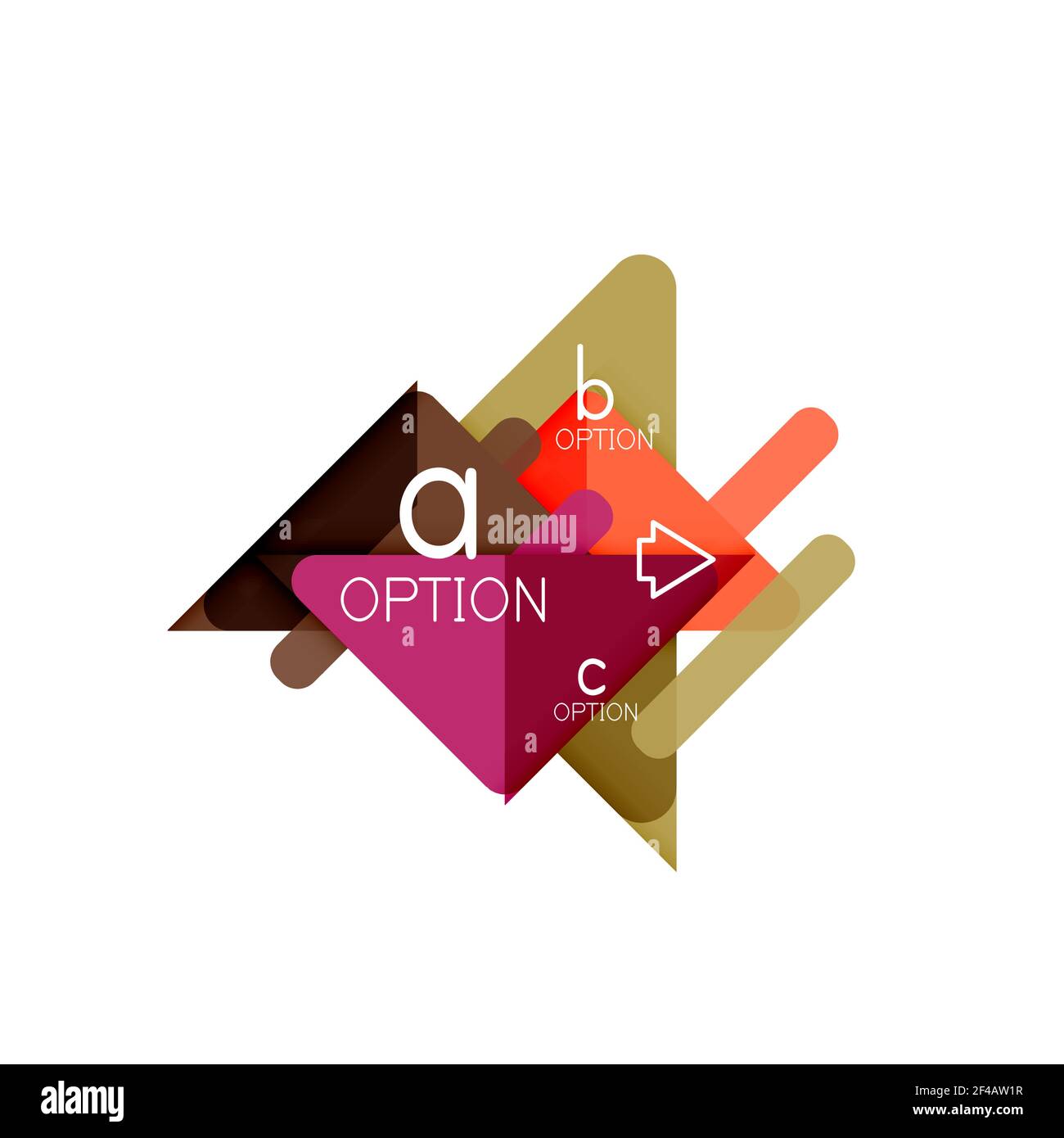 Triangle data visualization design, option infographic layout. Triangle ...