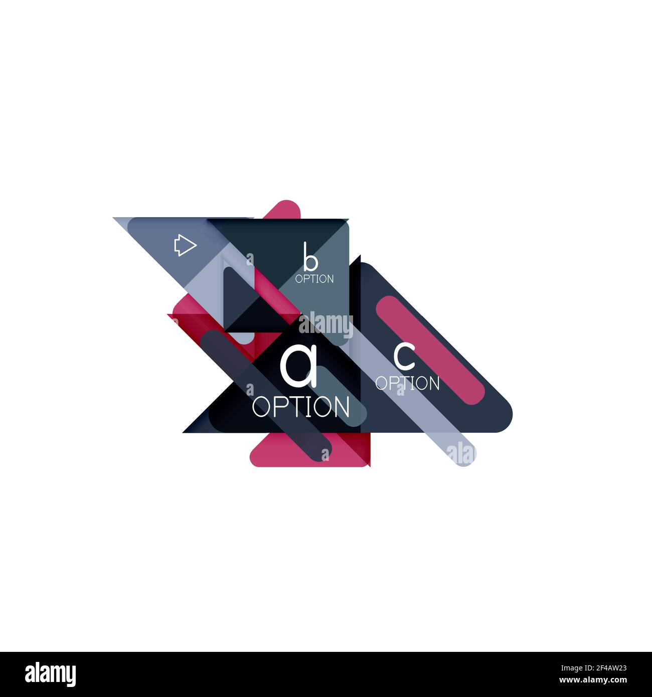 Triangle data visualization design, option infographic layout. Triangle ...