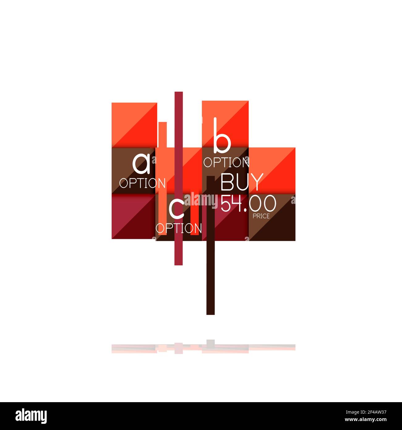 Square option infographic banner. Data and information visualization ...