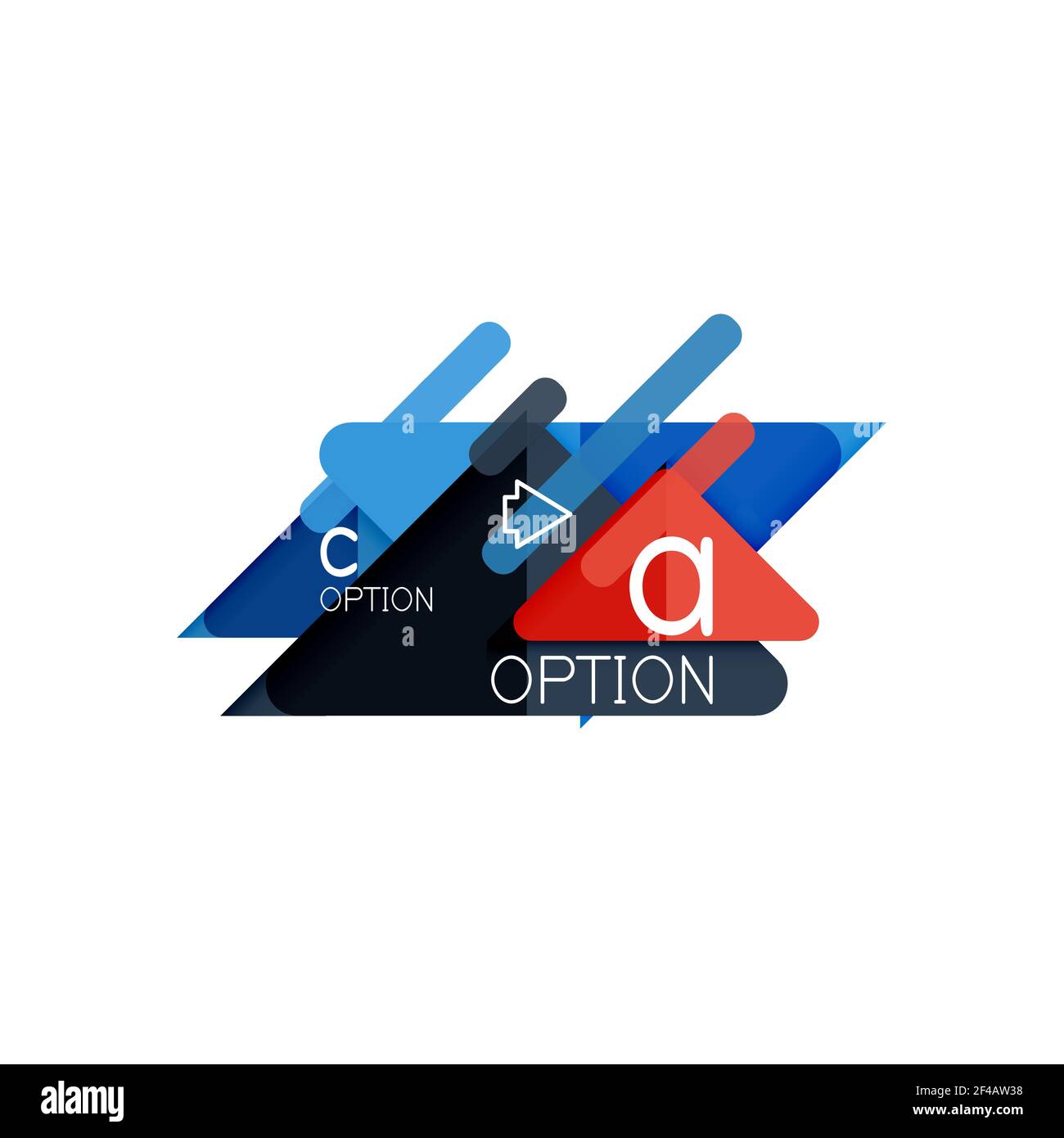 Triangle data visualization design, option infographic layout. Triangle ...