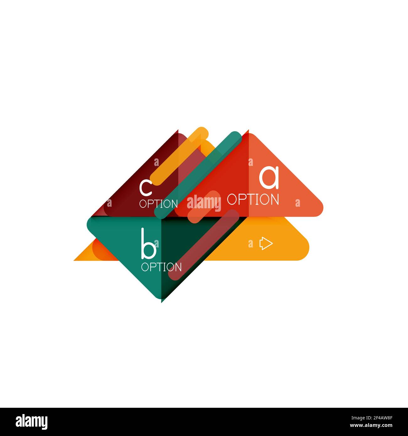 Triangle data visualization design, option infographic layout. Triangle ...