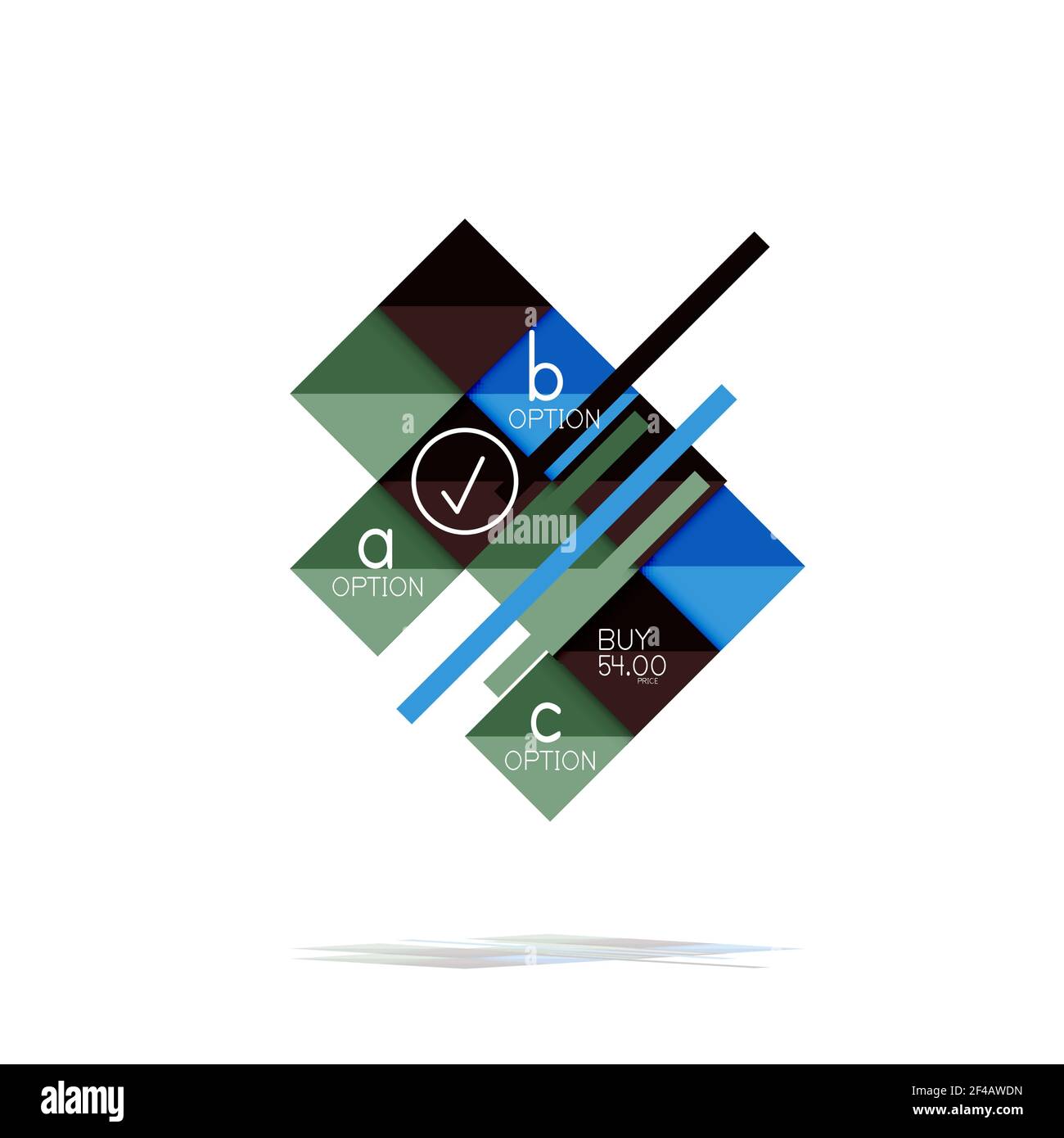 Square option infographic banner. Data and information visualization ...