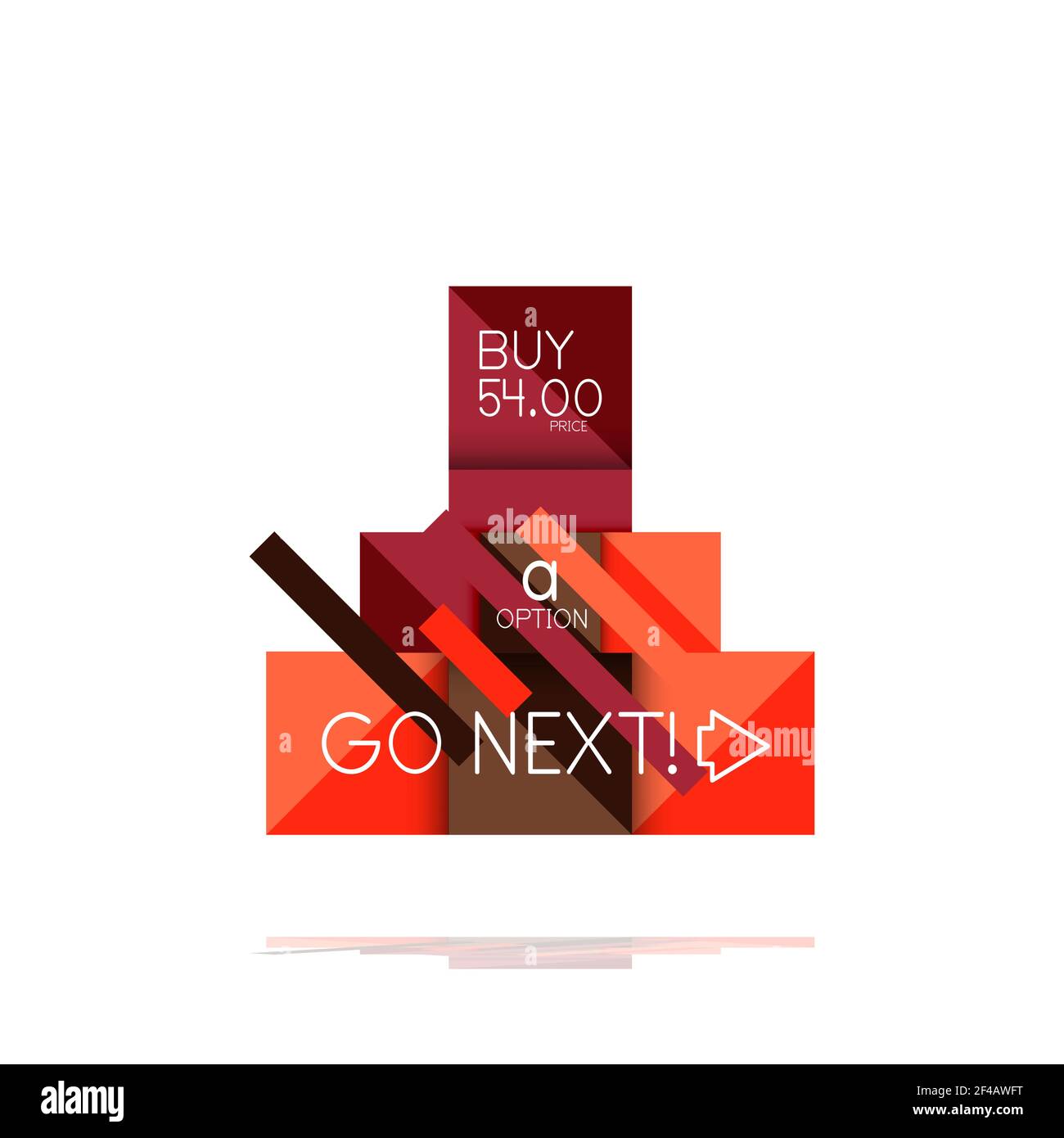 Square option infographic banner. Data and information visualization ...
