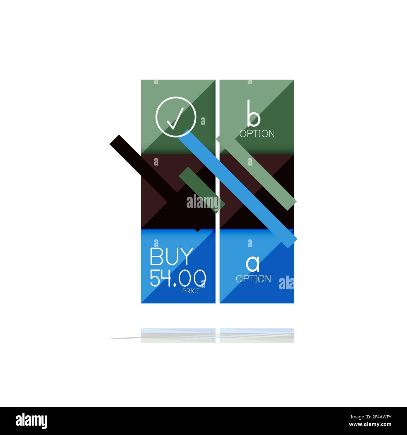 Square option infographic banner. Data and information visualization ...