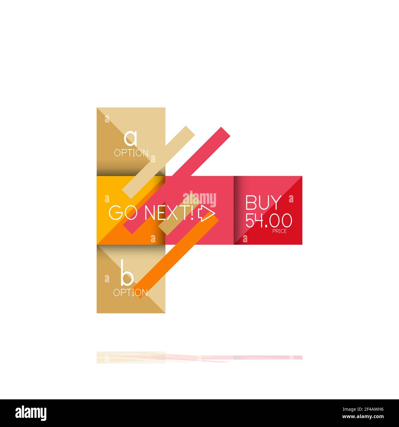 Square option infographic banner. Data and information visualization ...