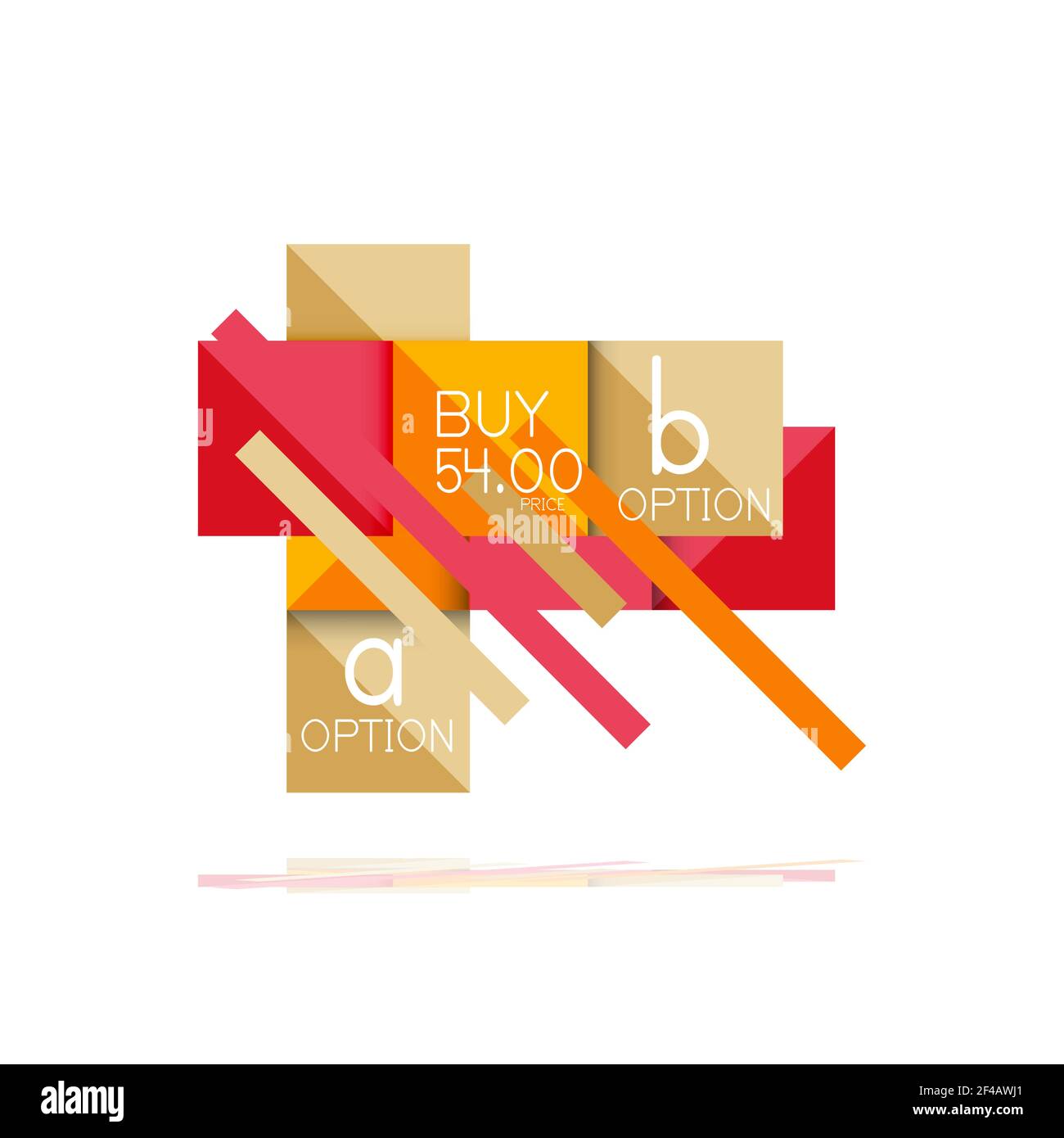 Square option infographic banner. Data and information visualization ...