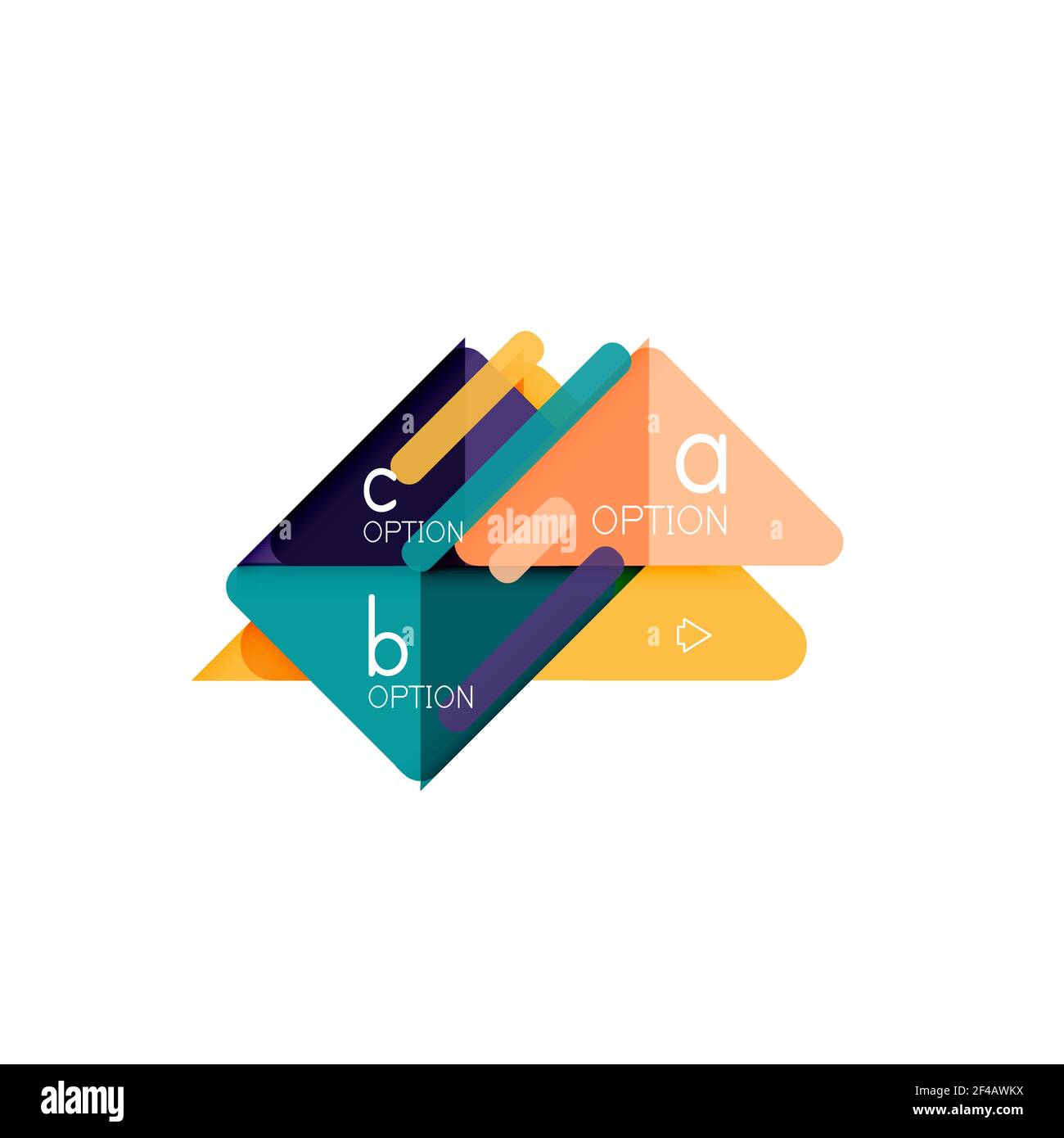 Triangle data visualization design, option infographic layout. Triangle ...