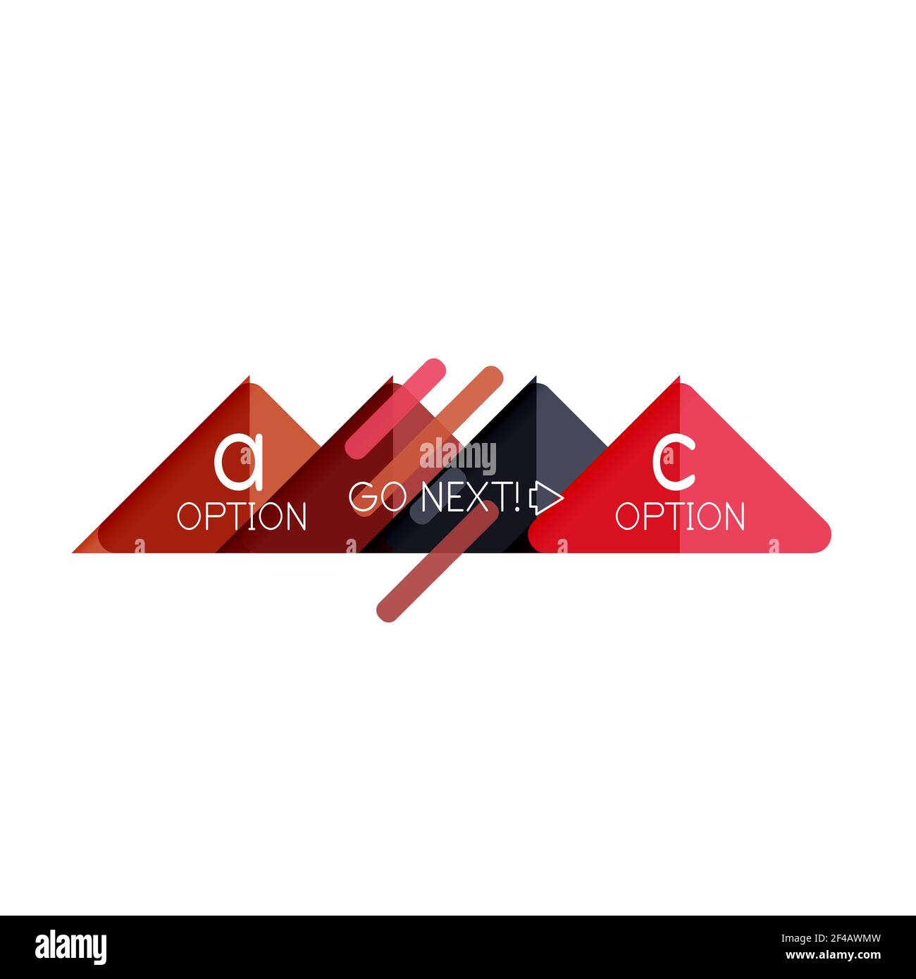 Triangle data visualization design, option infographic layout. Triangle ...