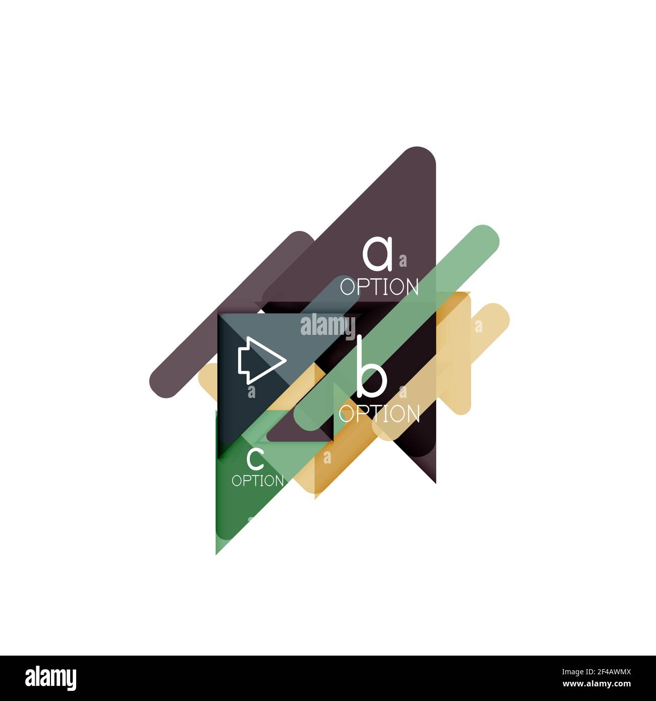 Triangle data visualization design, option infographic layout. Triangle ...