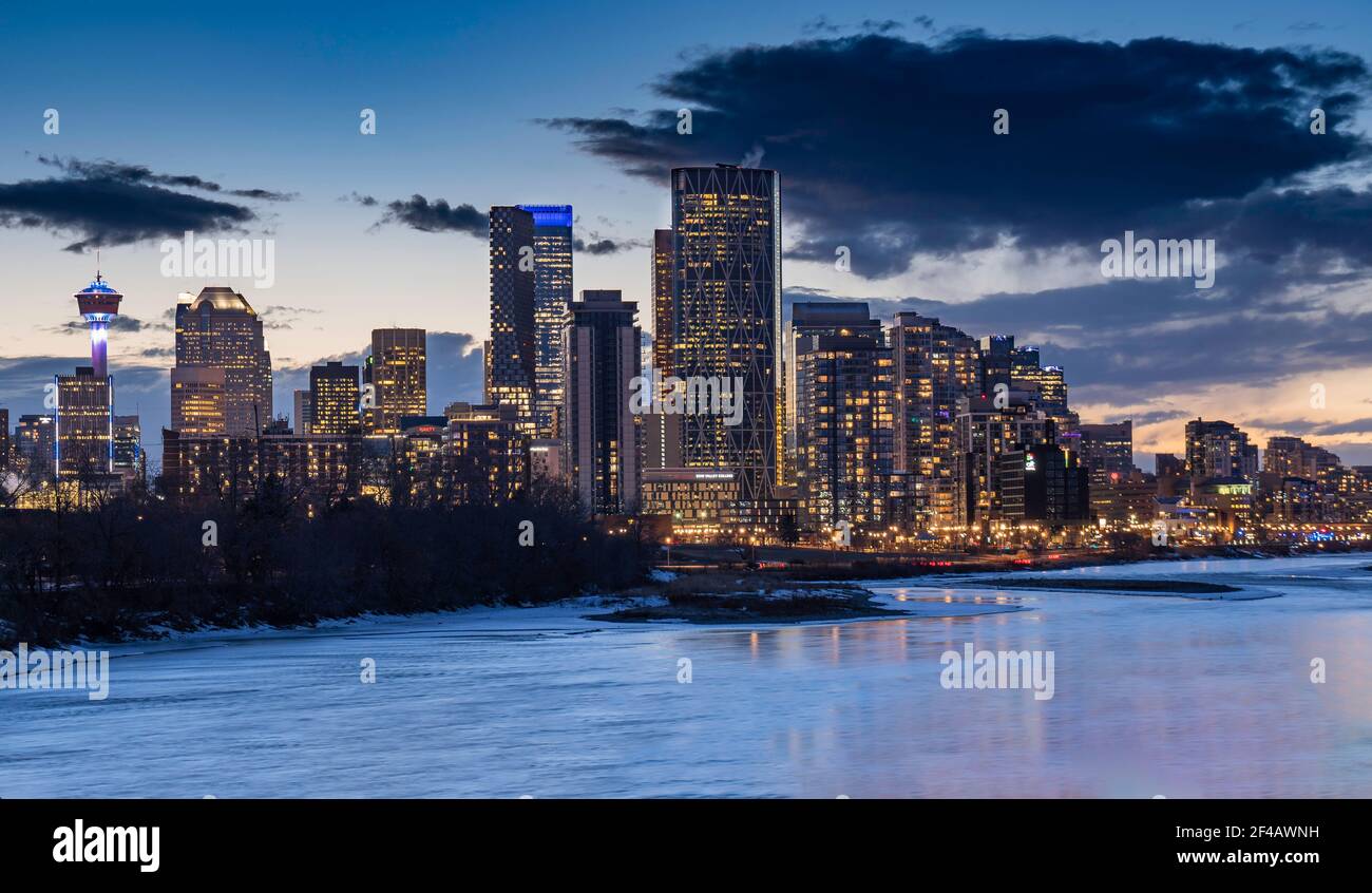 Calgary skyline high rise buildings calgary hi-res stock photography ...