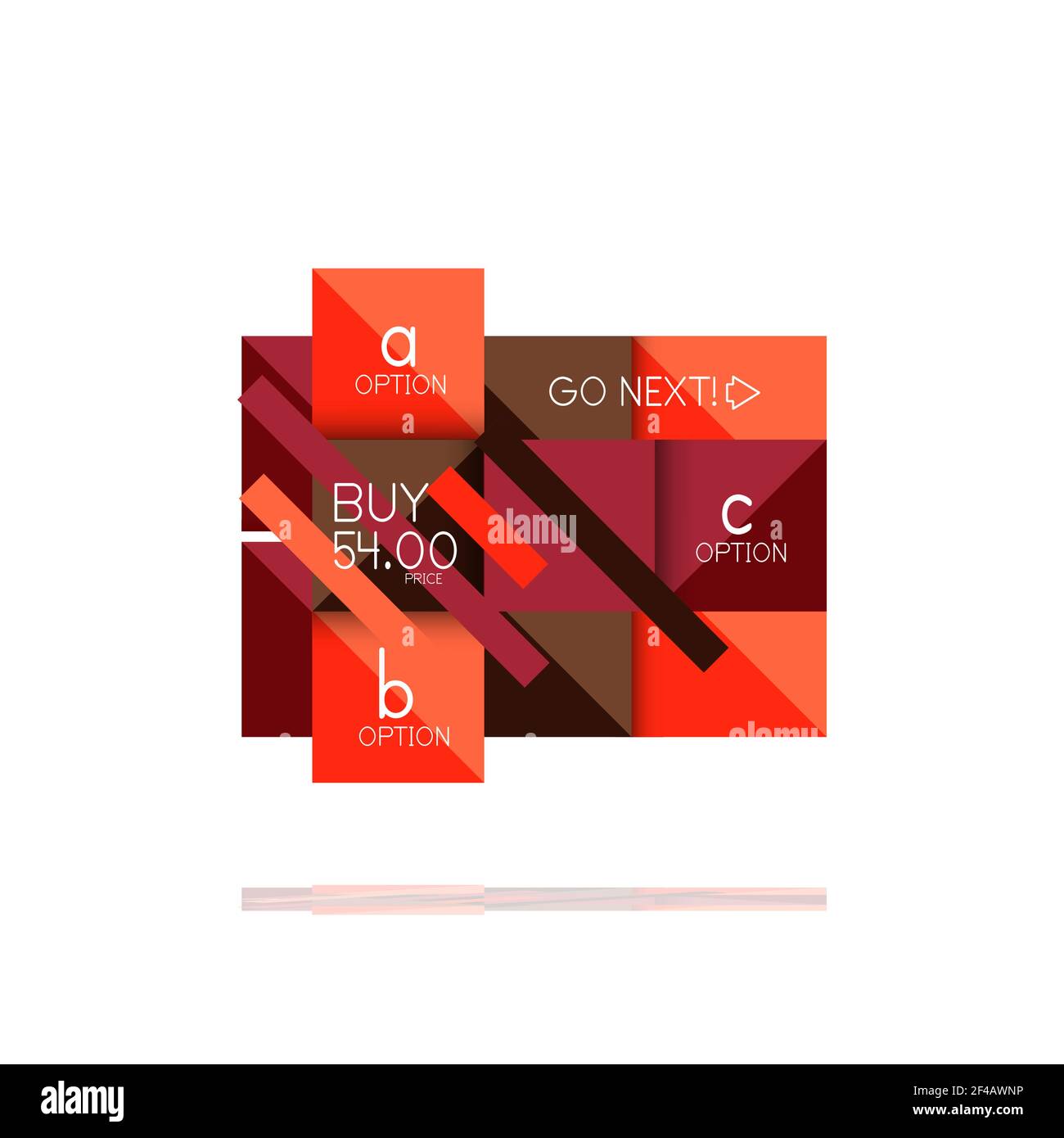 Square option infographic banner. Data and information visualization ...