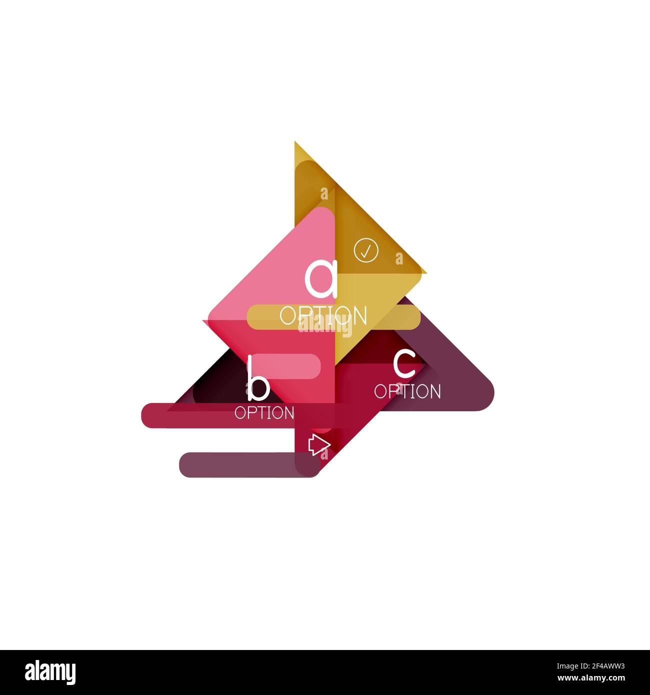 Triangle data visualization design, option infographic layout. Triangle ...