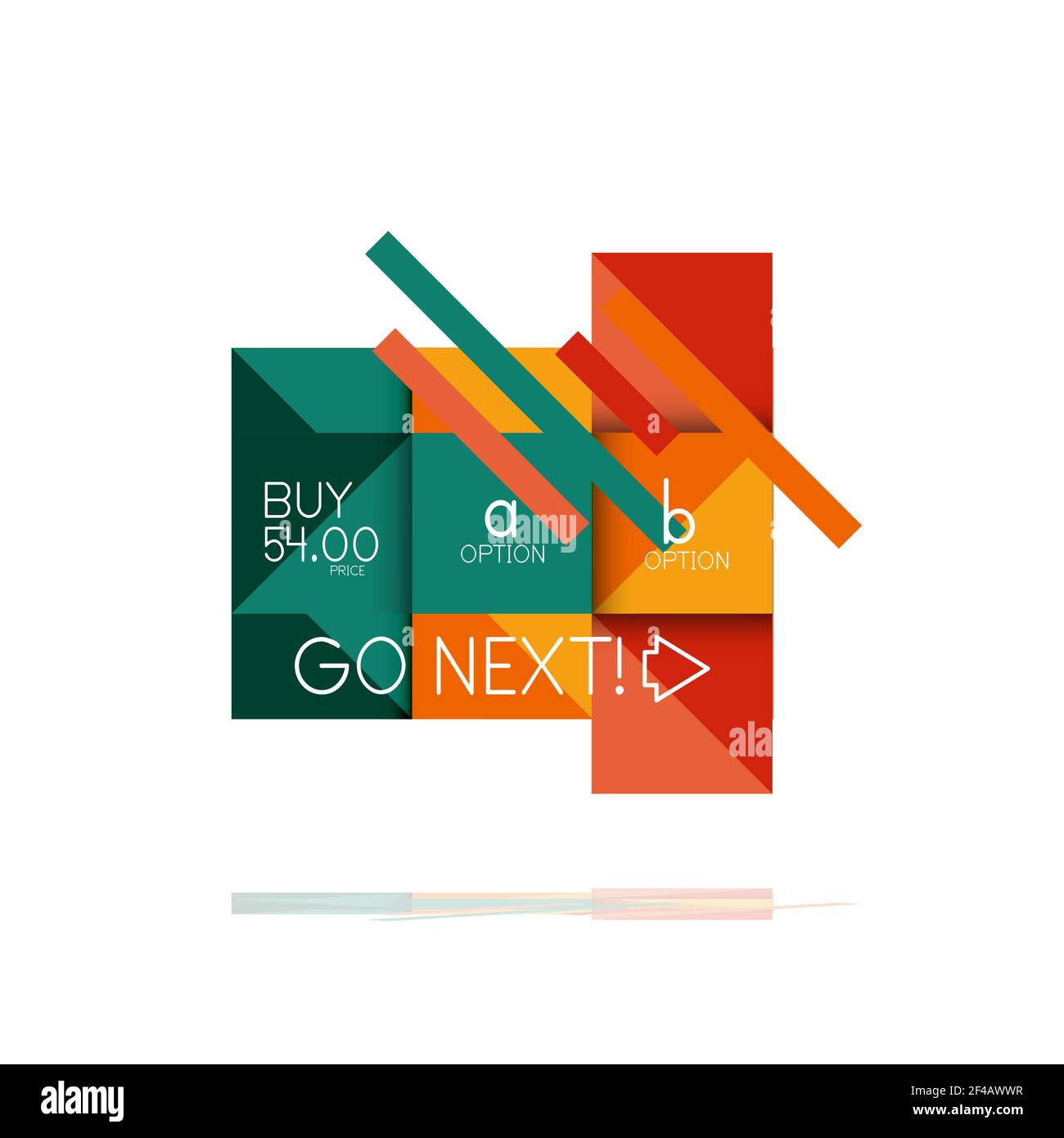 Square option infographic banner. Data and information visualization ...