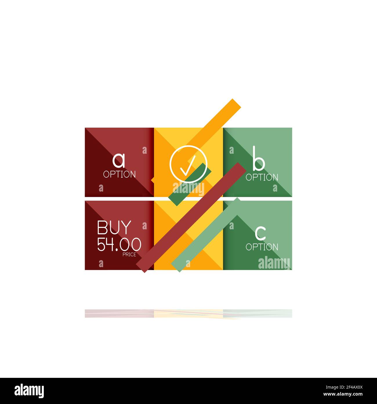Square option infographic banner. Data and information visualization ...