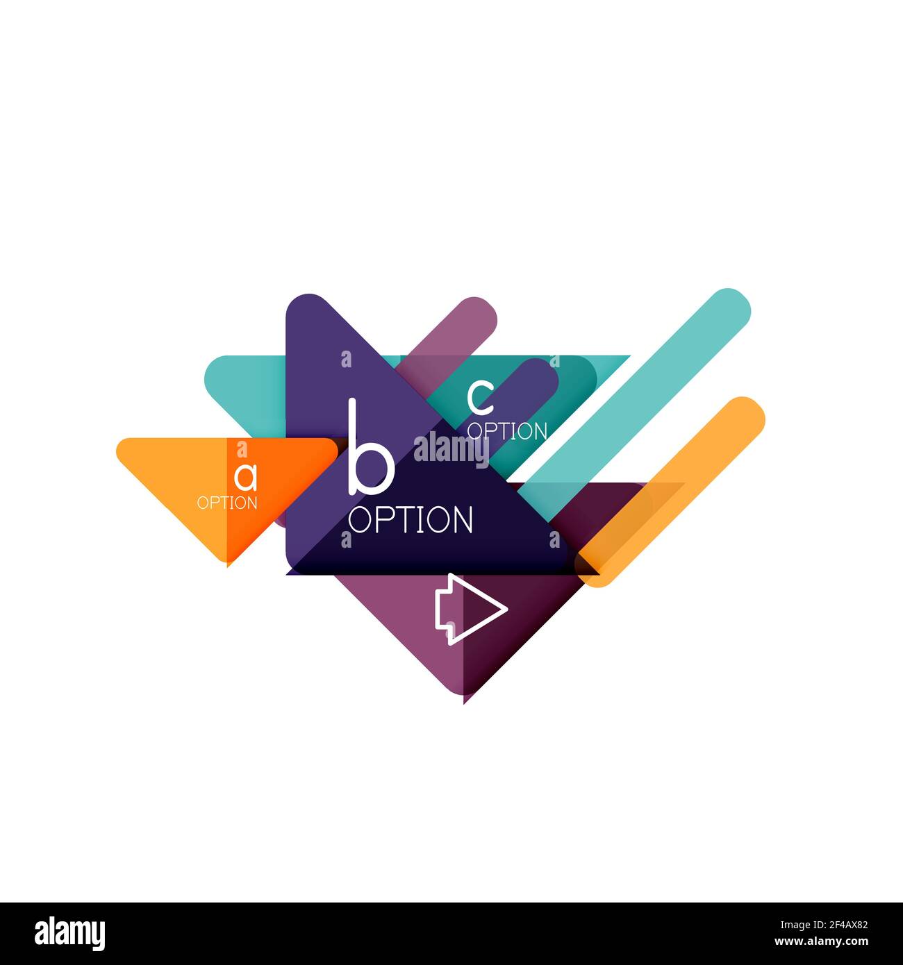 Triangle data visualization design, option infographic layout. Triangle ...