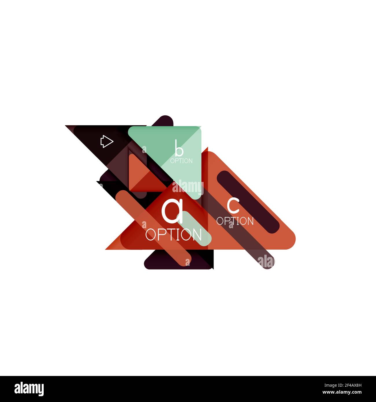 Triangle data visualization design, option infographic layout. Triangle ...