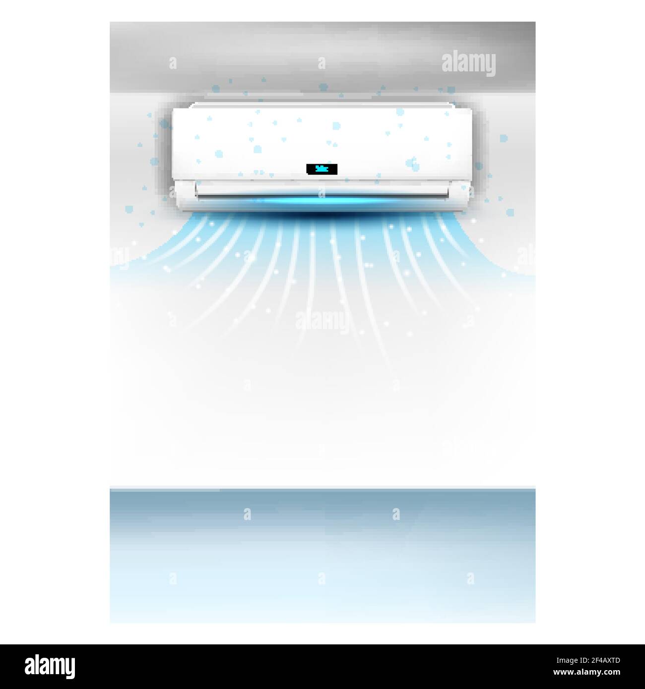 Air Conditioner System Advertising Poster Vector Illustration Stock ...