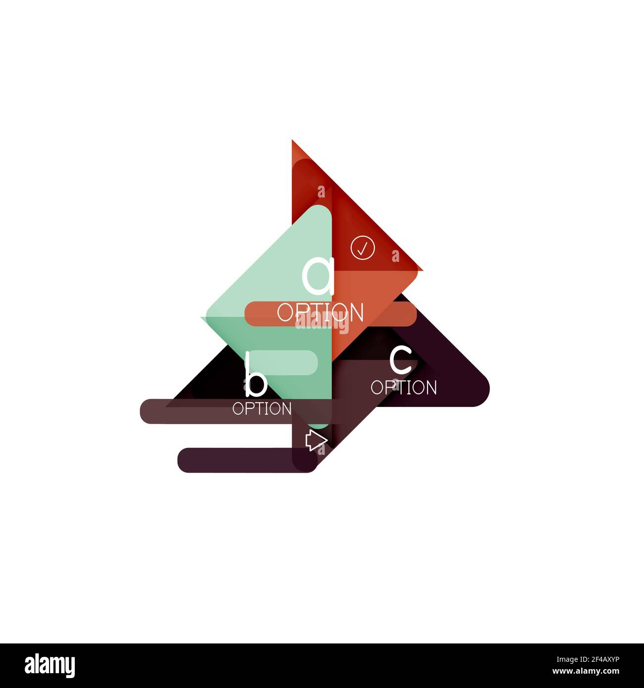 Triangle data visualization design, option infographic layout. Triangle ...