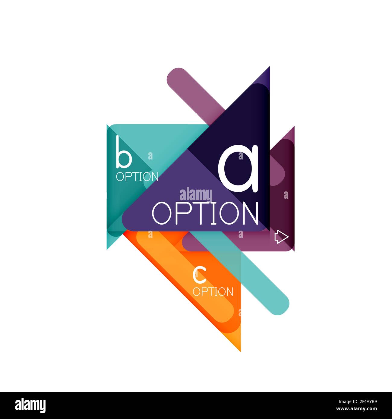 Triangle data visualization design, option infographic layout. Triangle ...