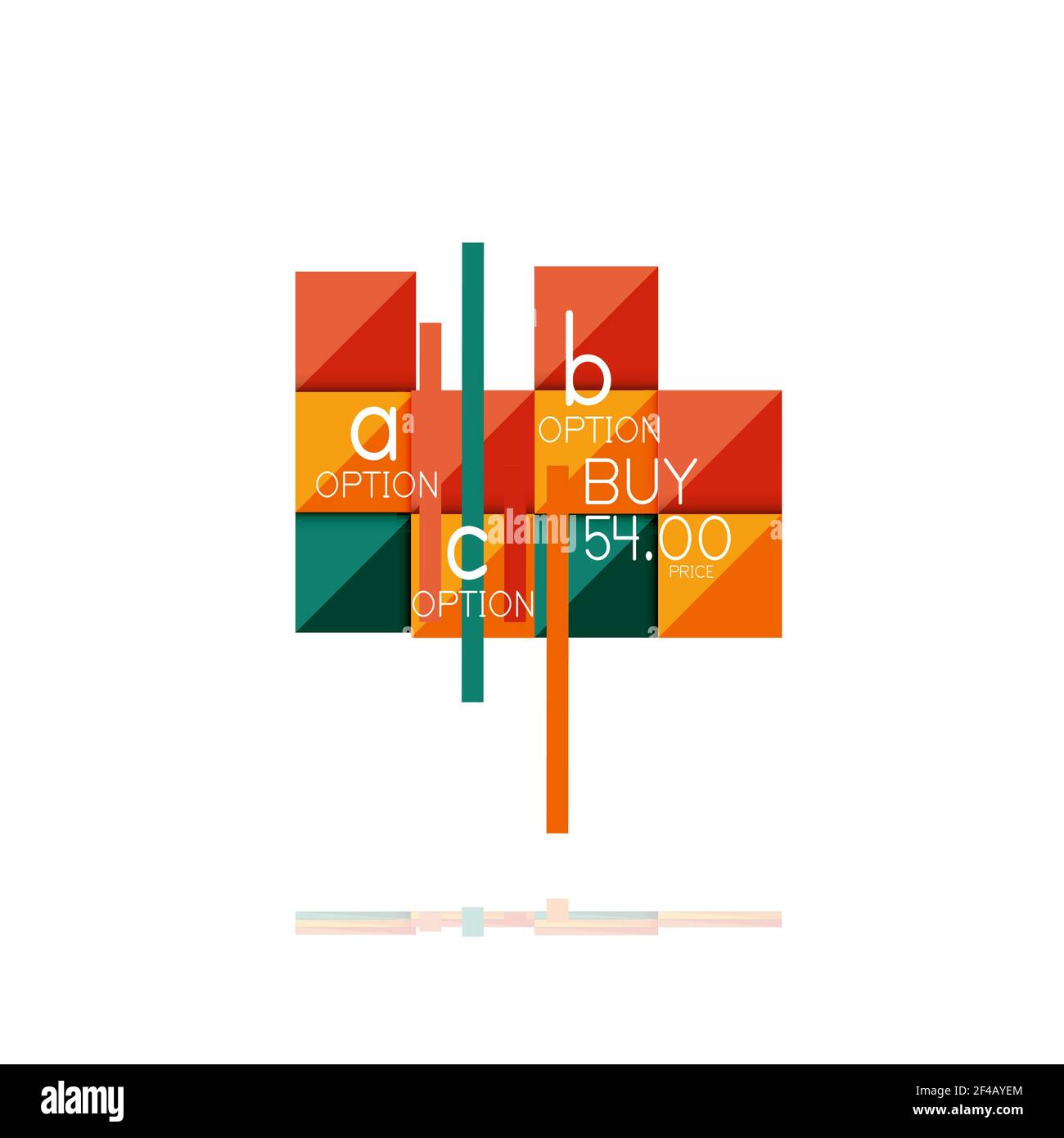 Square option infographic banner. Data and information visualization ...