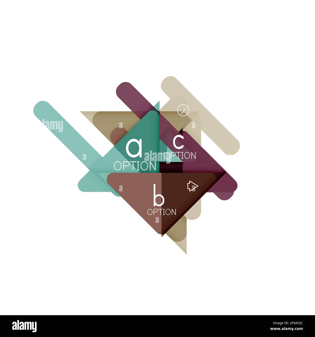 Triangle data visualization design, option infographic layout. Triangle ...