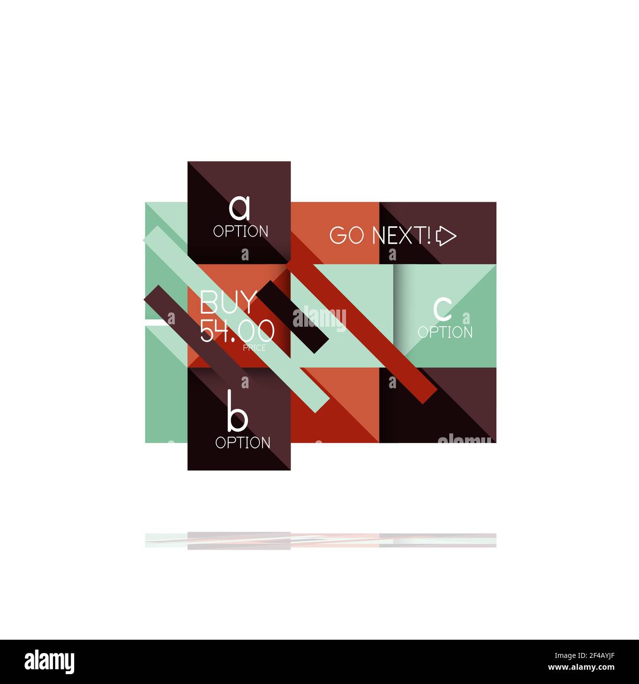 Square option infographic banner. Data and information visualization ...